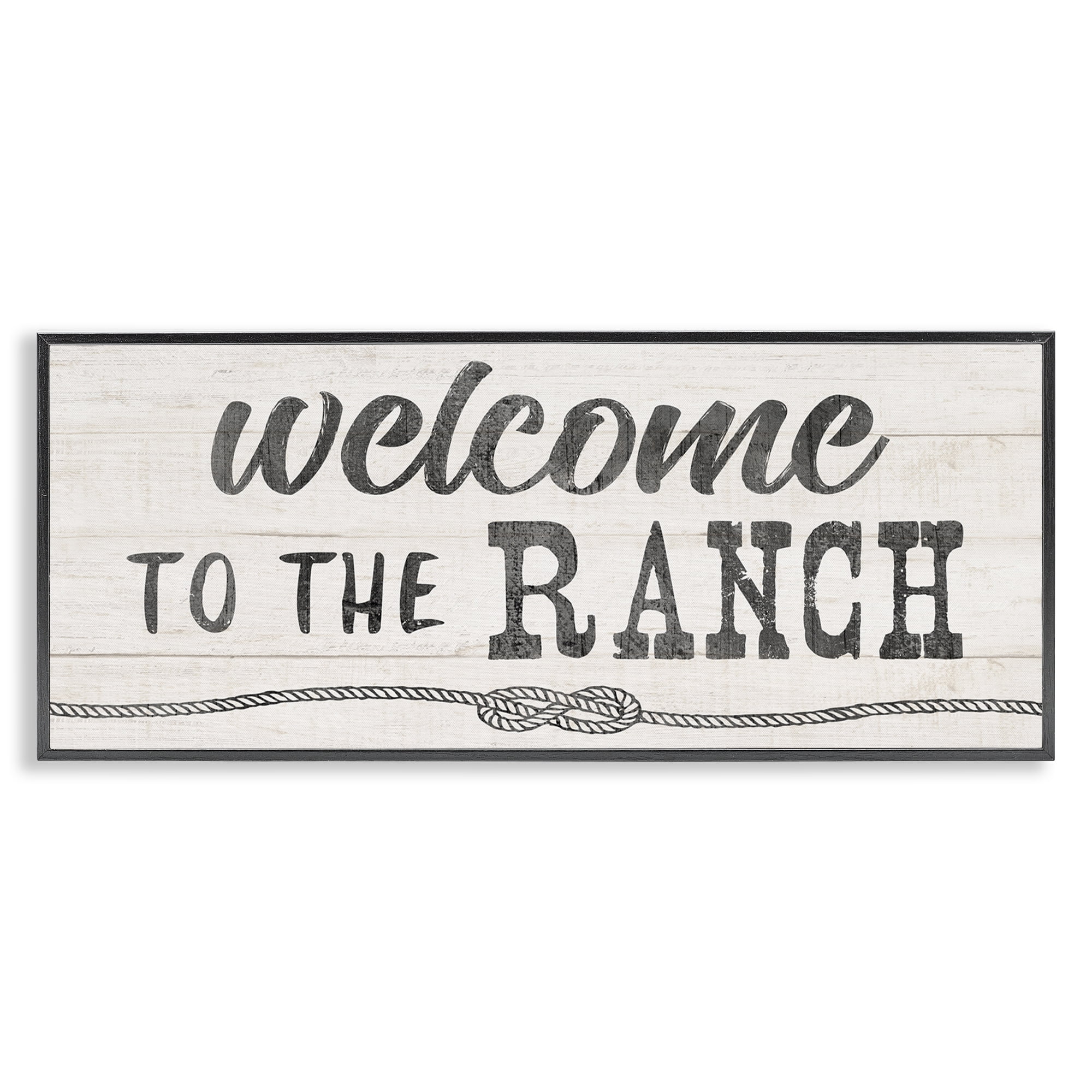 Stupell Industries Welcome to Ranch Rustic Text & Numbers Painting ...