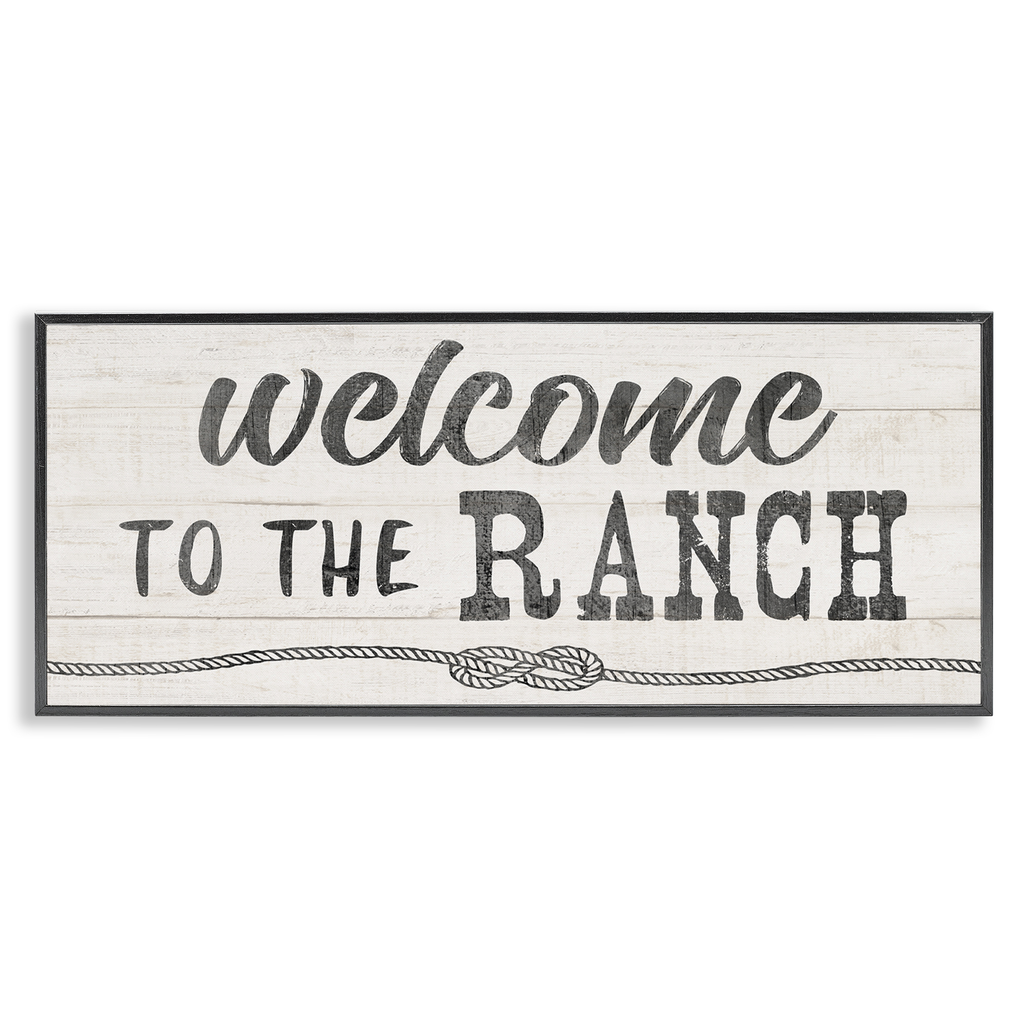 Stupell Industries Welcome to Ranch Rustic Text & Numbers Painting ...