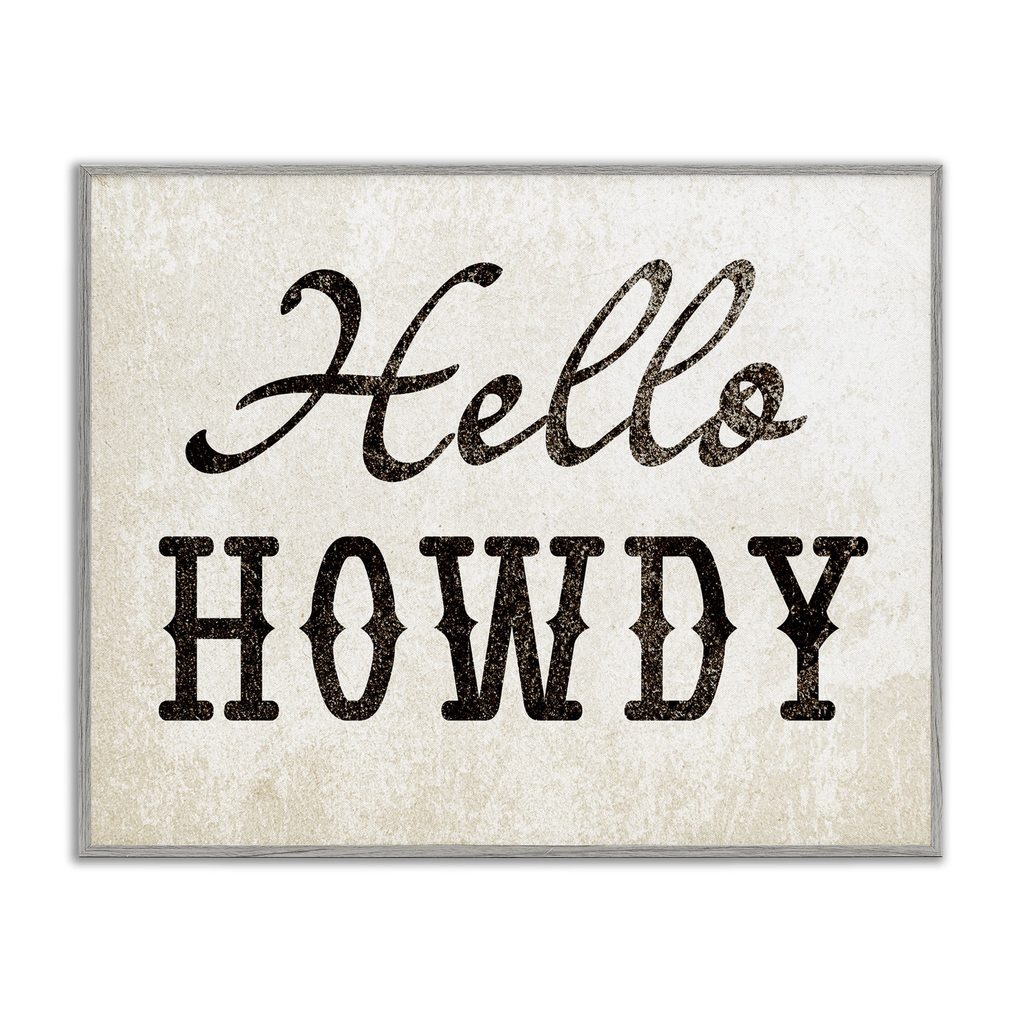 Stupell Industries Western Hellow Howdy Text & Numbers Painting Gray ...
