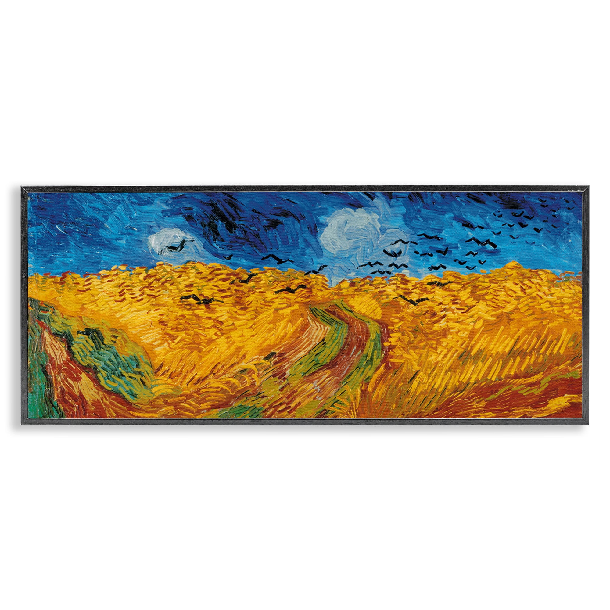 Stupell Industries Wheat Field with Crows Classic Landscape Painting ...