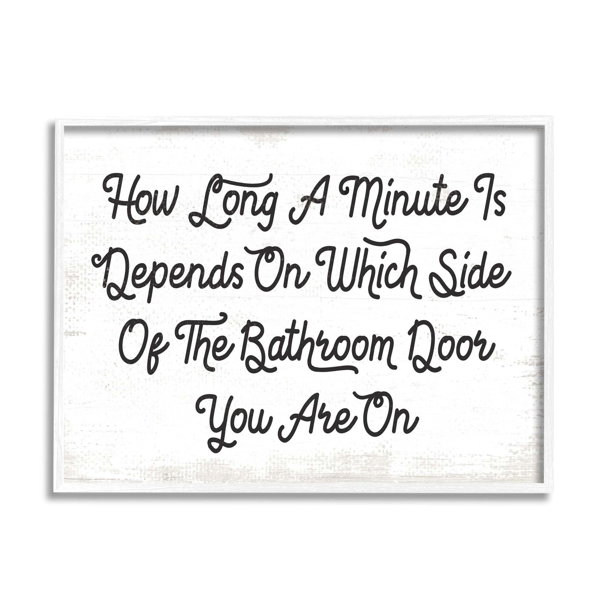 Stupell Industries Which Side Funny Bathroom Word Design, 24 x 30 ...