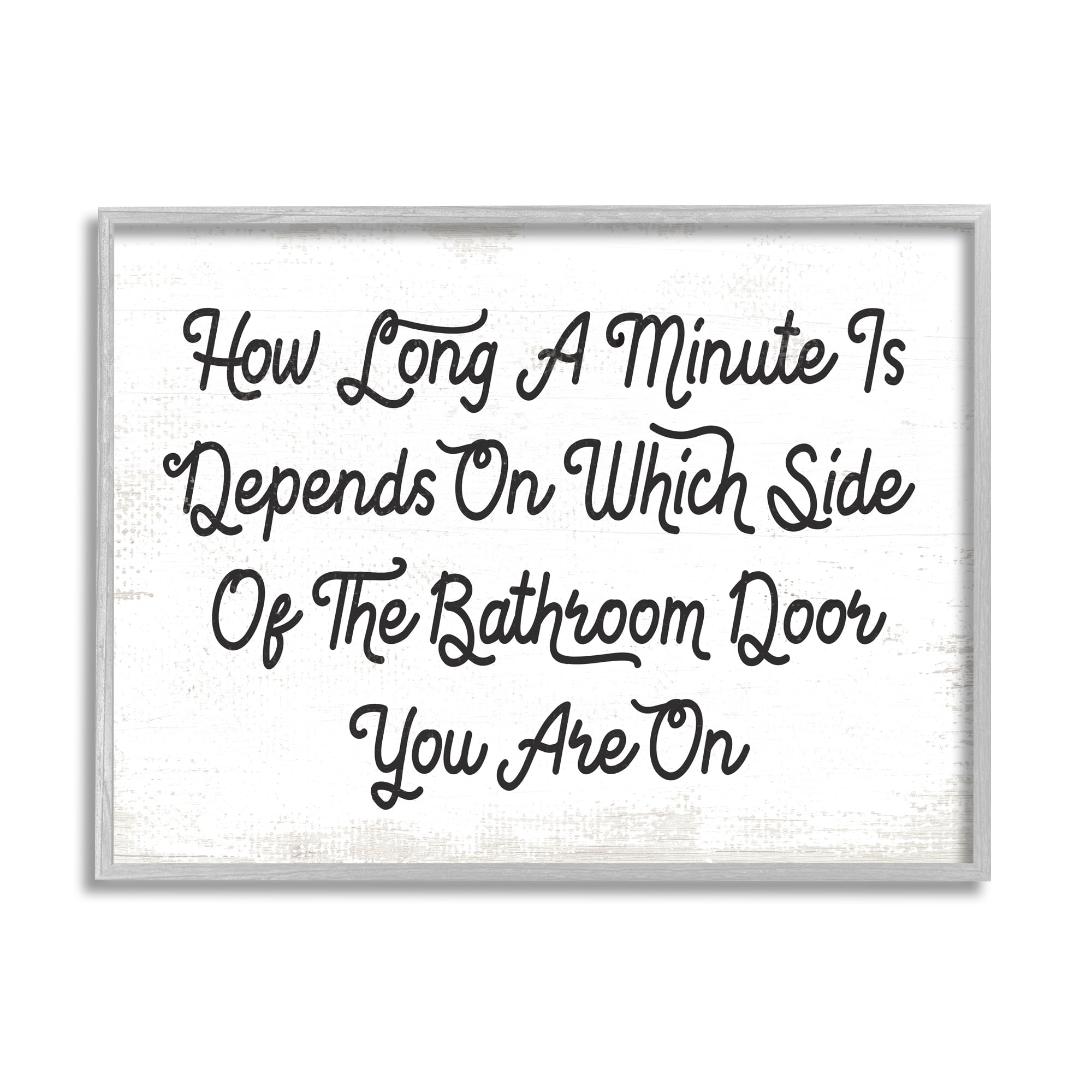 Stupell Industries Which Side Funny Bathroom Word Design Framed Wall ...