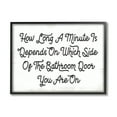 Stupell Industries Which Side Funny Bathroom Word Design Framed Wall ...