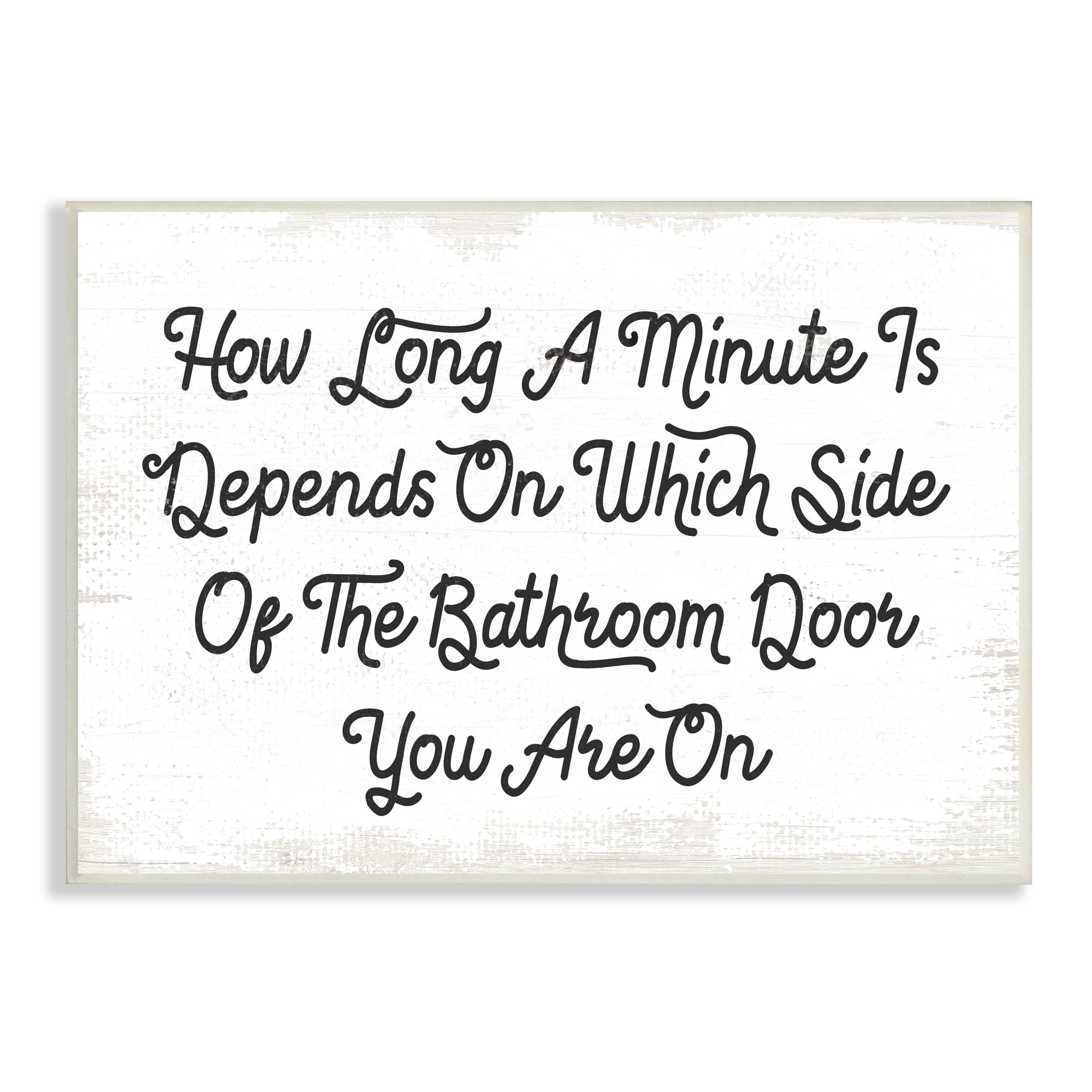 Stupell Industries Which Side Funny Bathroom Word Design Wall Plaque by ...