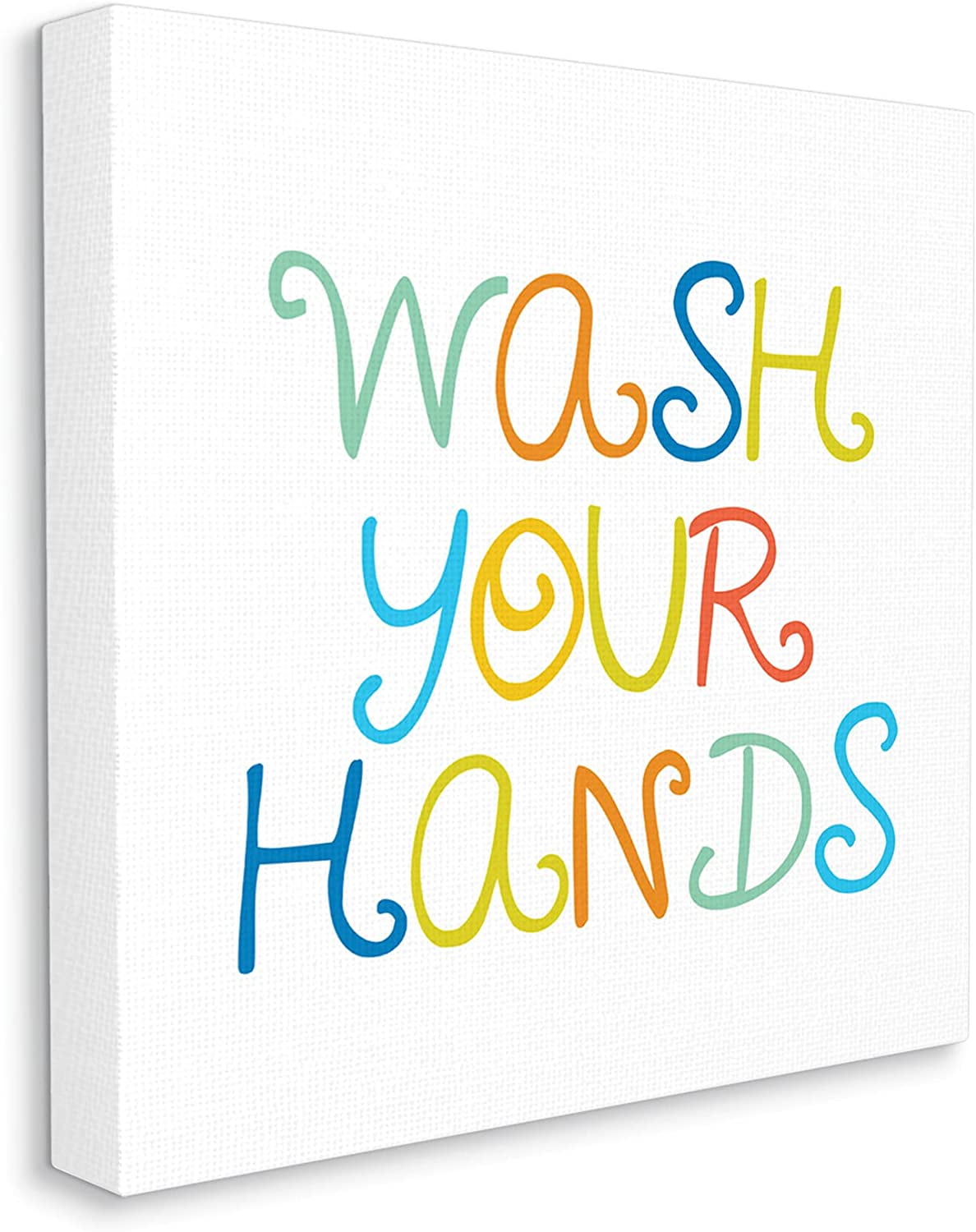 Stupell Industries Whimsical Kids Bathroom Phrase Wash Your Hands Rules ...