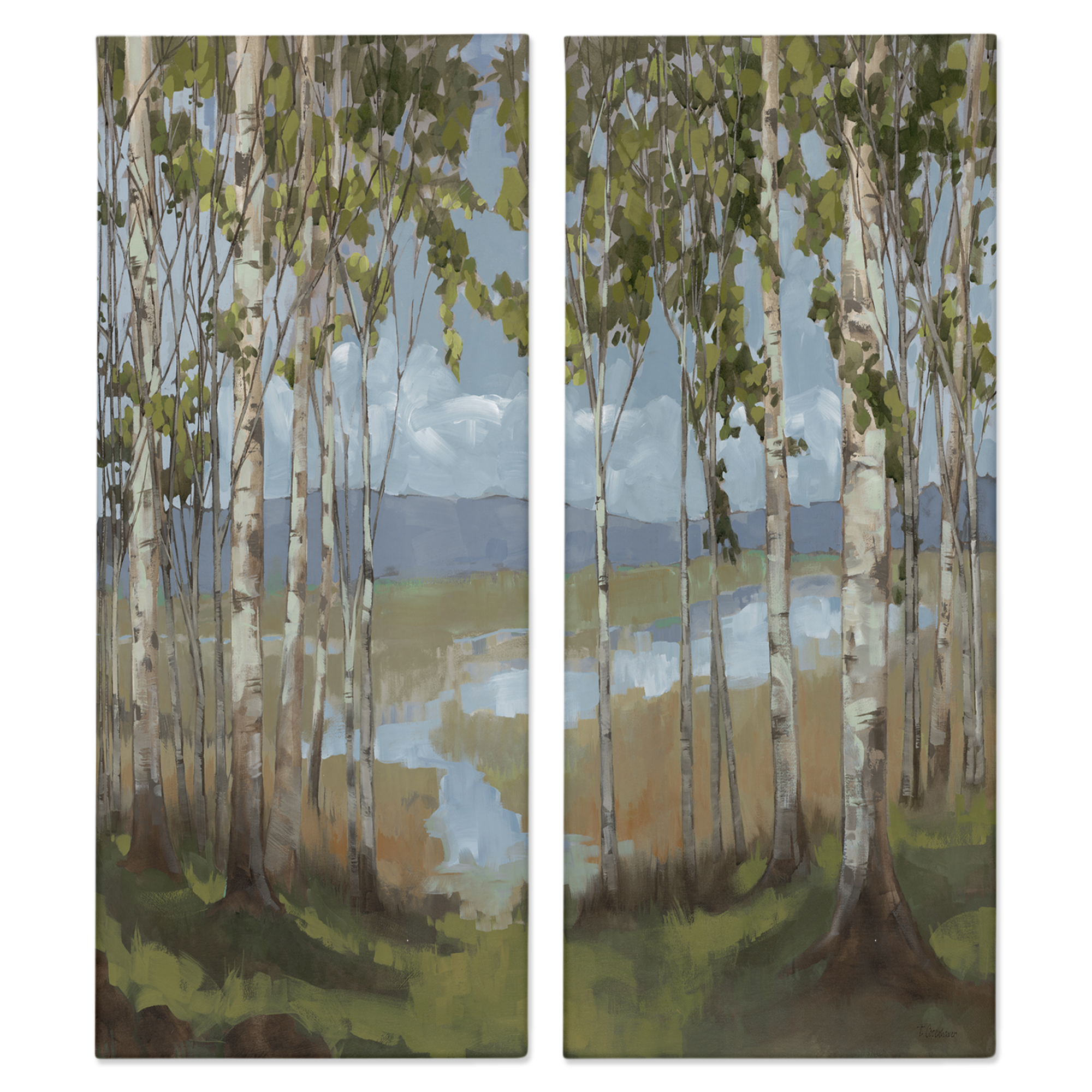 Stupell Industries White Birch Copse of Trees Landscape & Nature ...