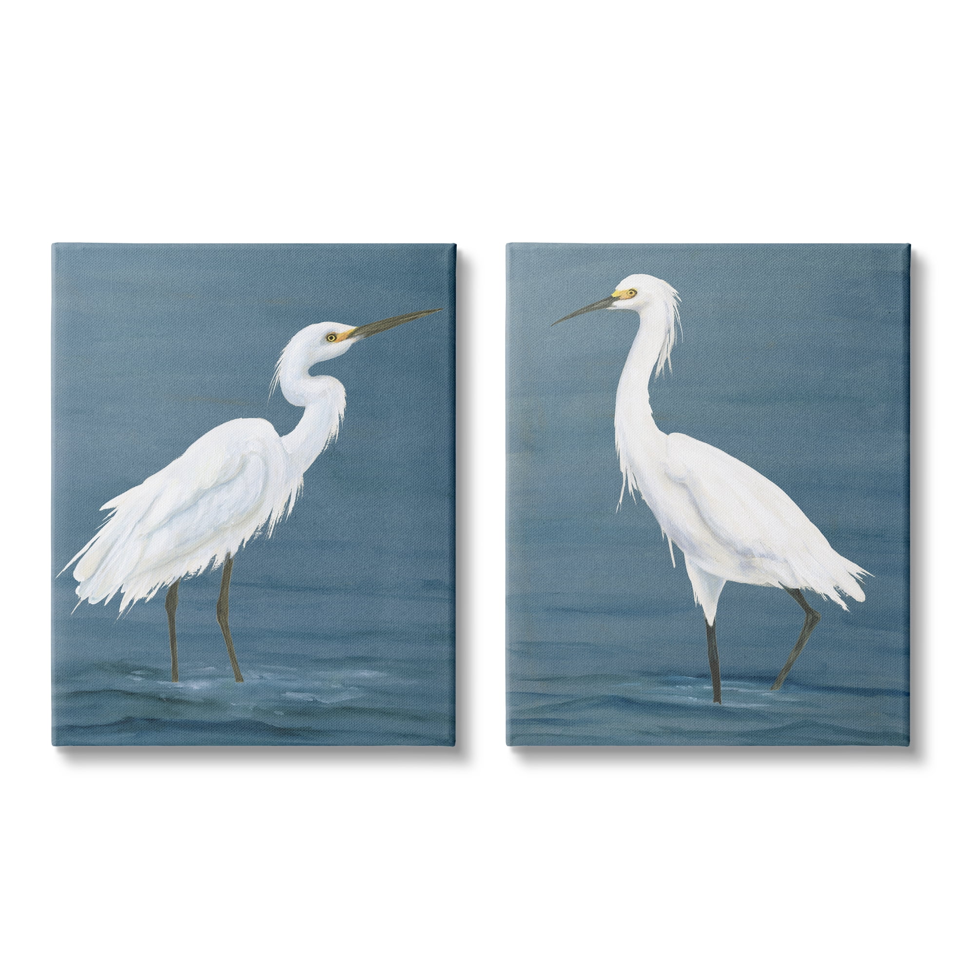Stupell Industries White Egrets on Shore Animals & Insects Painting ...