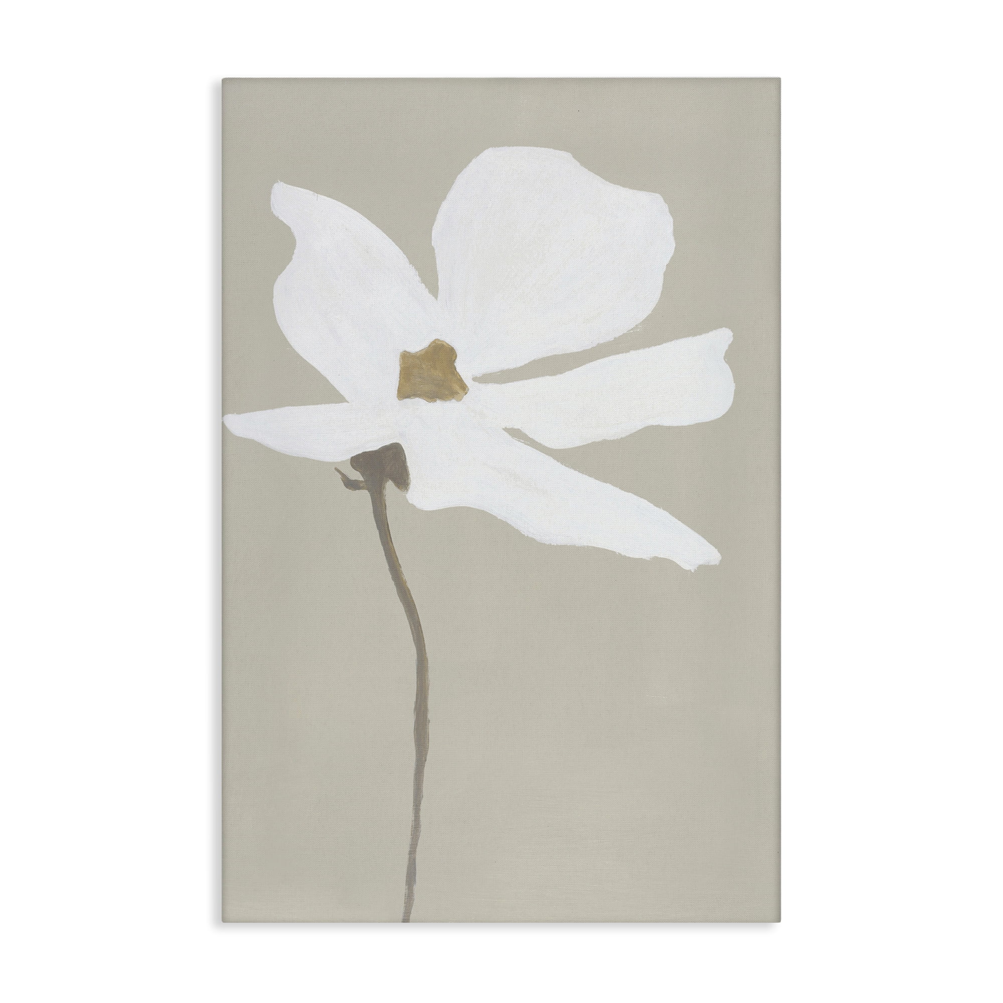 Stupell Industries White Flower Sprout Botanical & Floral Painting ...