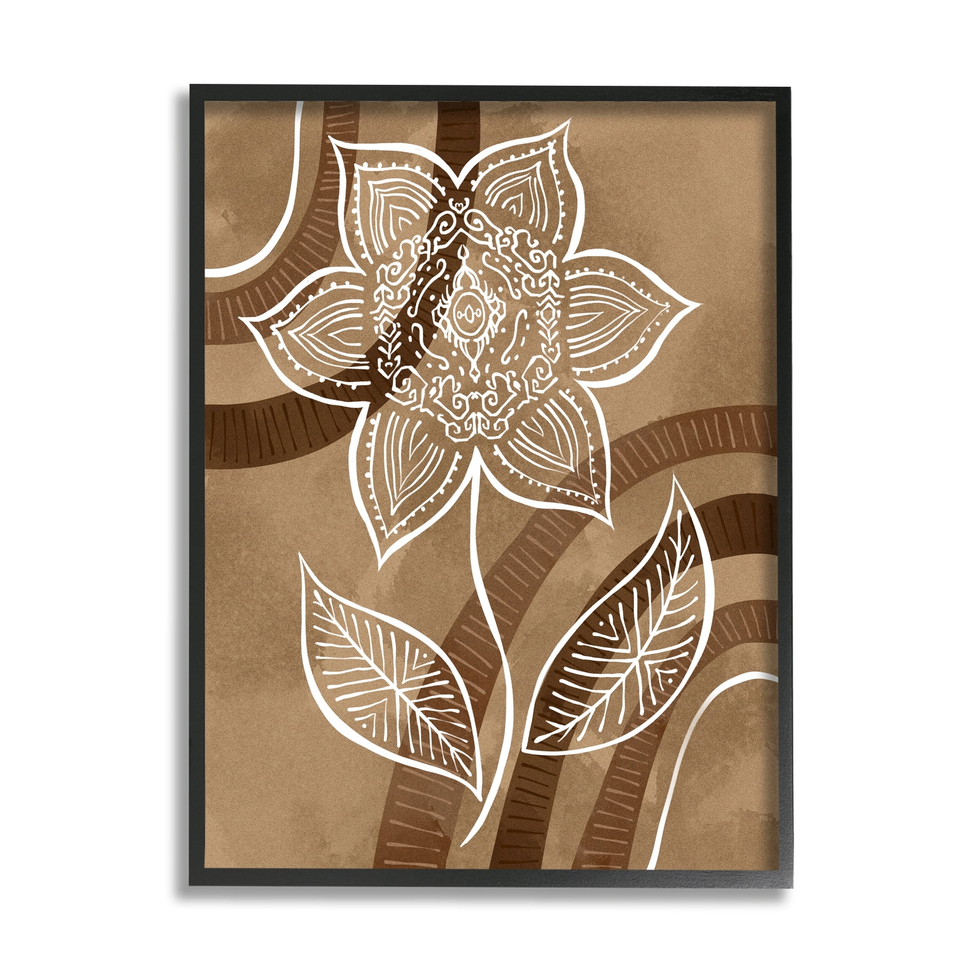 Stupell White Fractal Mandala Flower Blossom Wall Art - Walmart.com