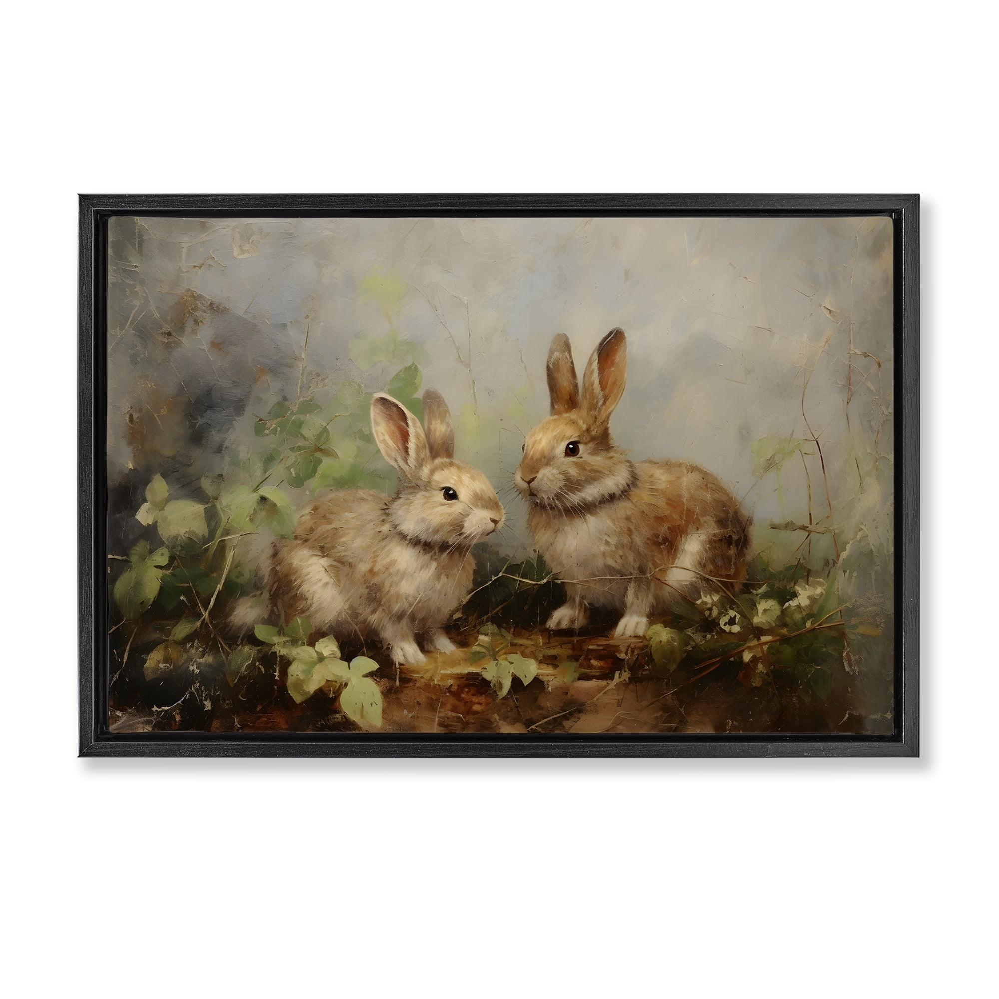 Stupell Industries Wild Rabbits in Nature Animals & Insects Painting ...