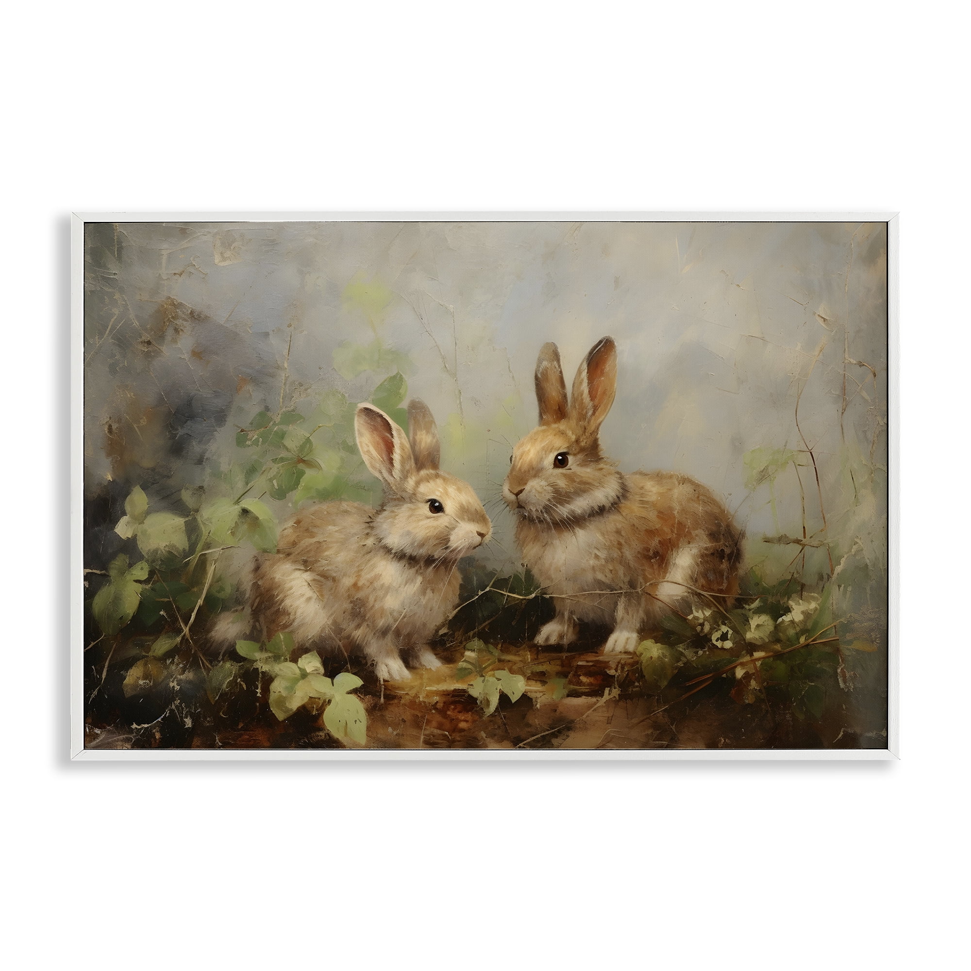 Stupell Industries Wild Rabbits in Nature Animals & Insects Painting ...