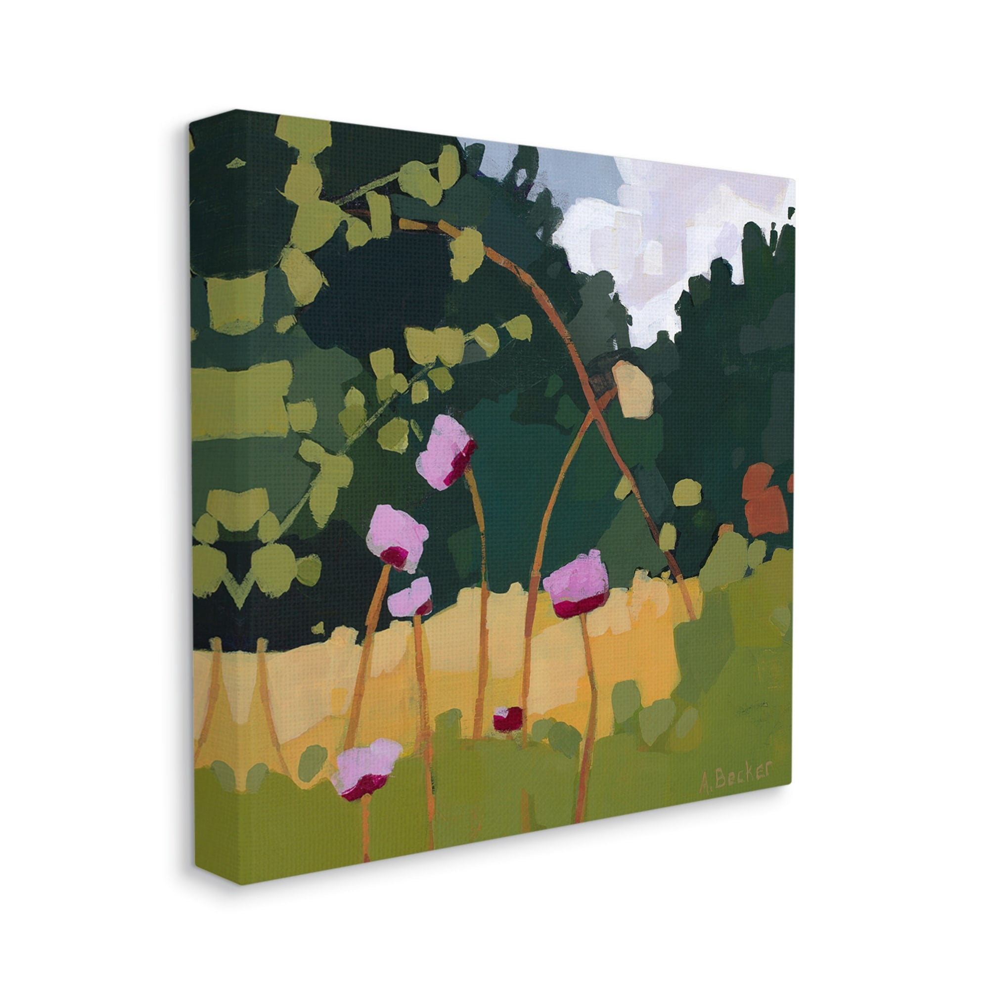 Stupell Industries Wildflower Meadow Greenery Abstract Thistle ...