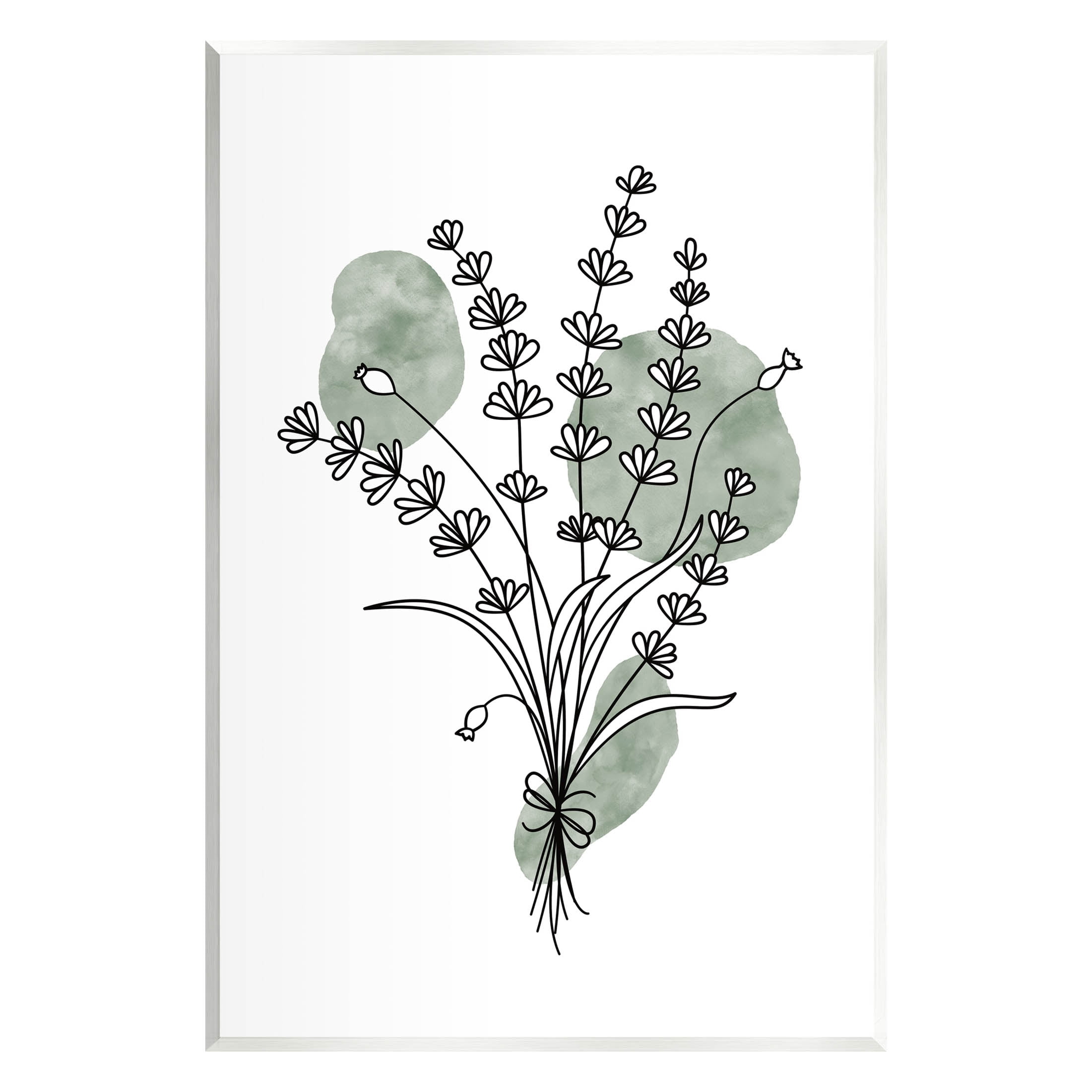 Stupell Industries Wildflower Outline Sprigs Graphic Art Unframed Art ...