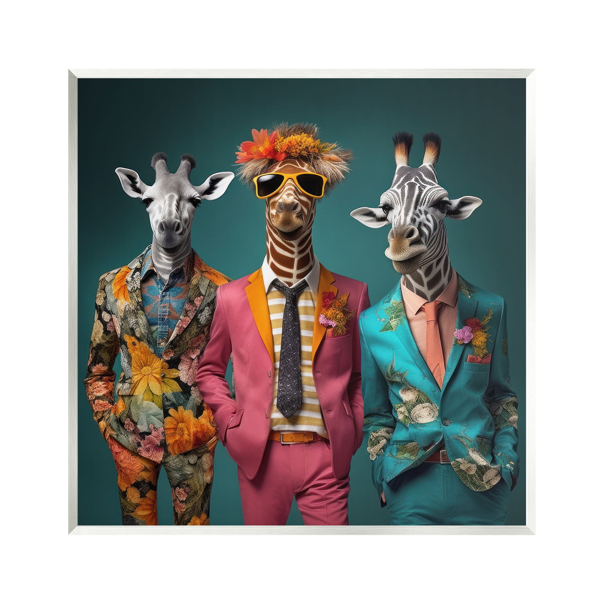 Stupell Industries Wildlife in Formal Fashion Animals & Insects ...