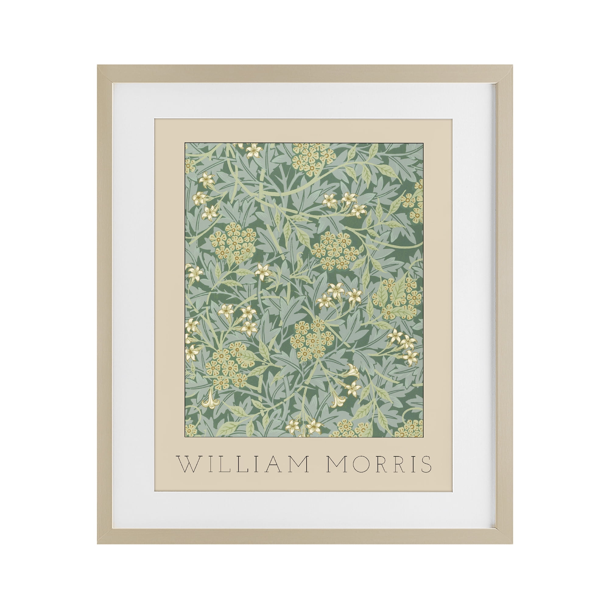 Stupell Industries William Morris Green Tones Birch Framed Print Under ...