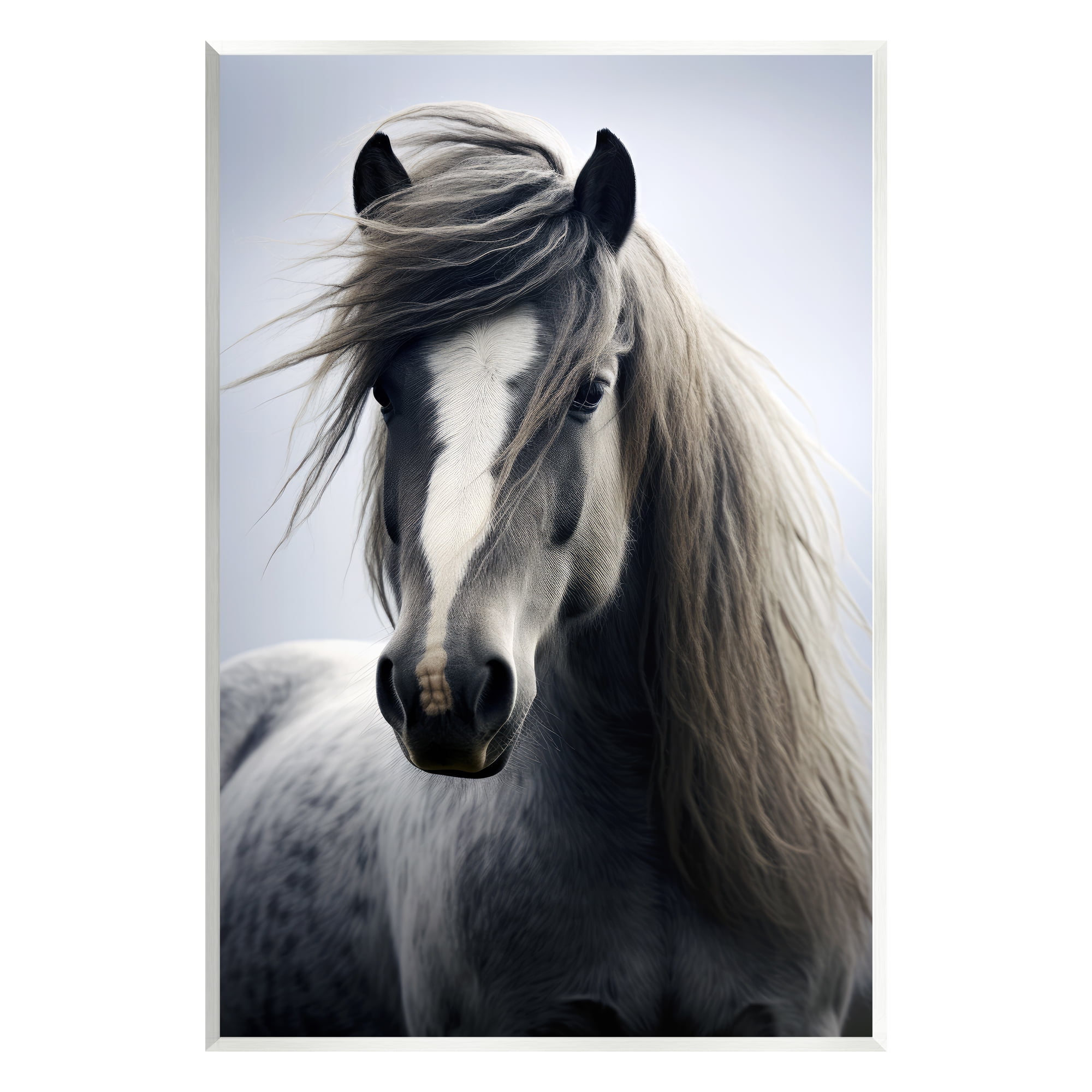 Stupell Industries Windblown Horse Mane Lithograph Art Print on MDF ...