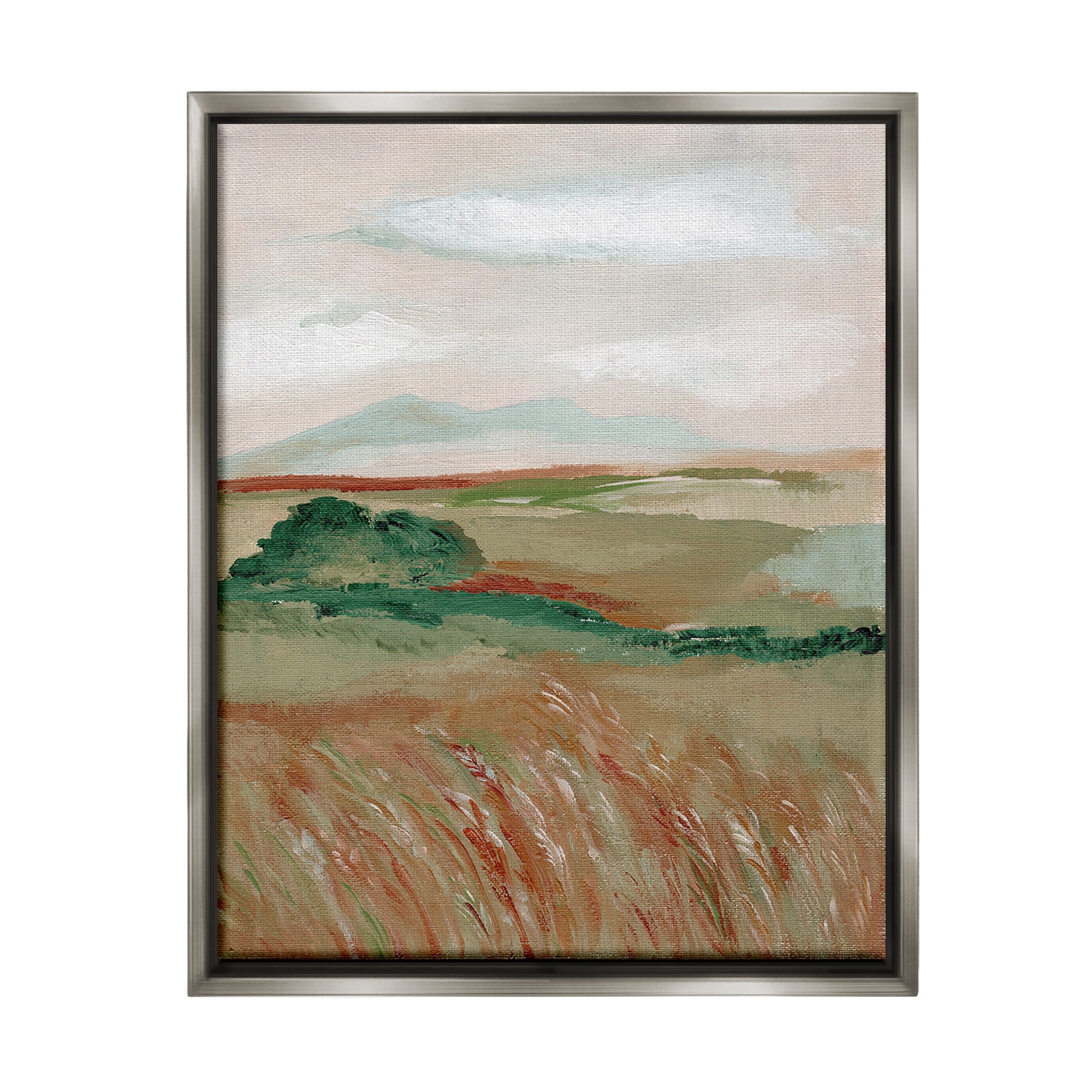 Stupell Industries Windy Plains Abstraction Landscape Painting Gray ...
