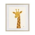 Stupell Industries Winky Giraffe Portrait Birch Framed Print Under ...