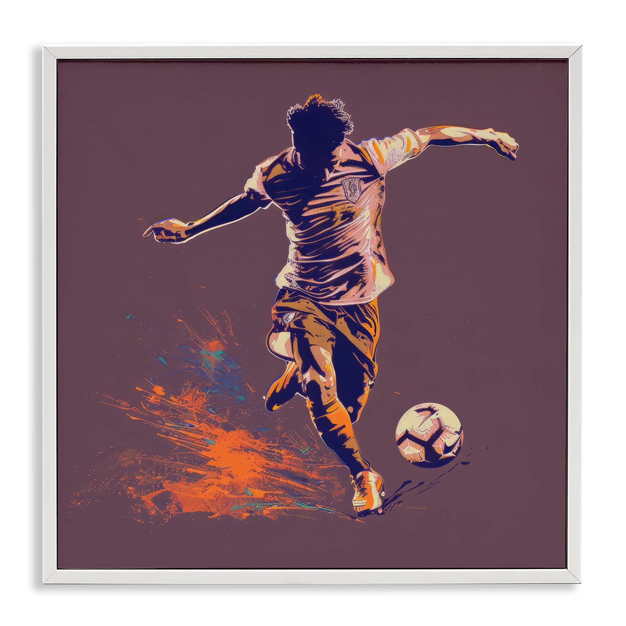 Stupell Industries Winning Goal Abstract Athlete Sports Painting White ...