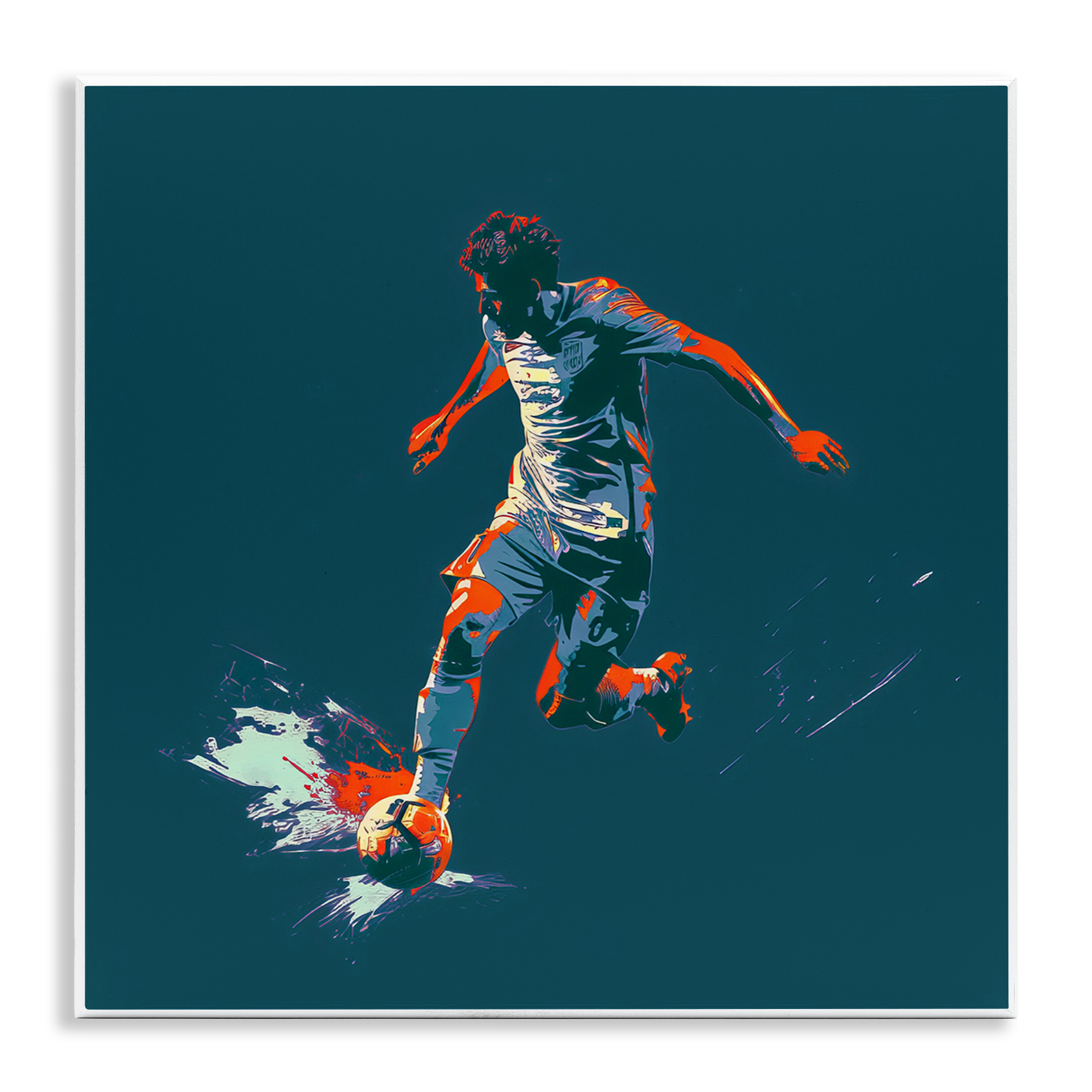 Stupell Industries Winning Soccer Goal Sports Painting Unframed Art ...