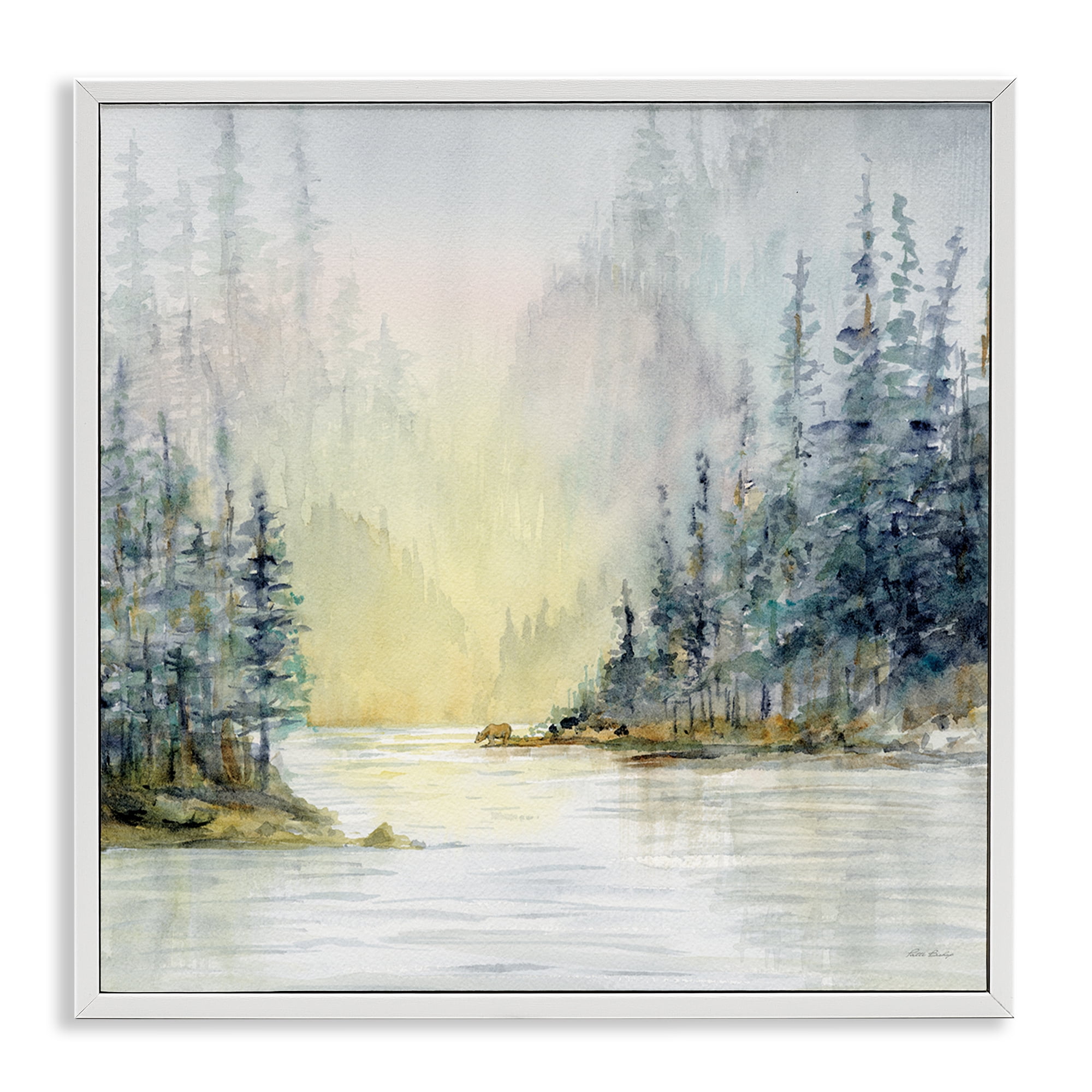 Stupell Industries Winter Woodland Scene Landscape & Nature Painting ...