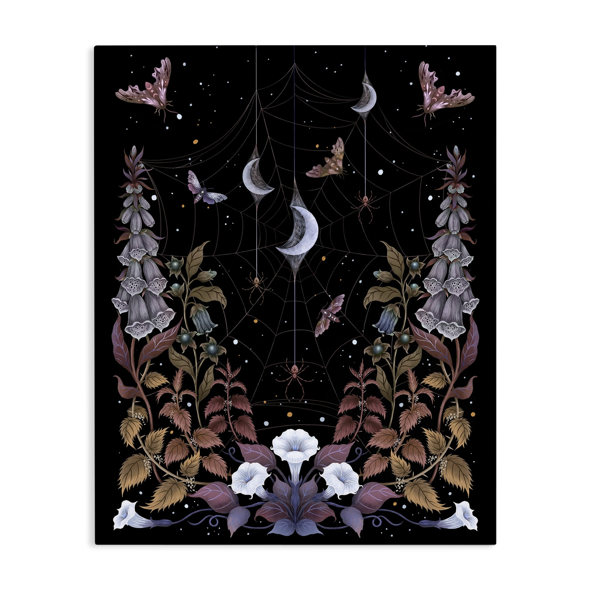 Stupell Industries Witch Garden with Spider Webs Canvas Wall Art ...