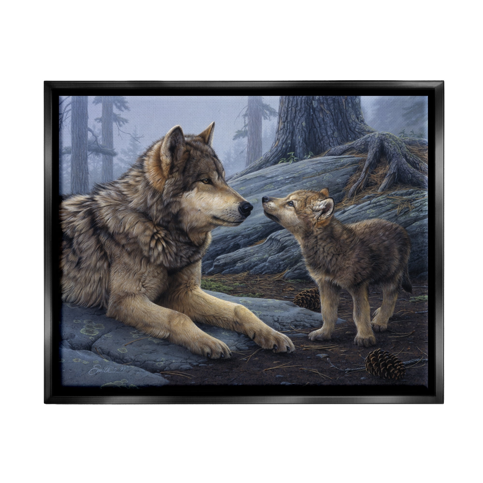 Stupell Industries Wolf & Cub Woodland Forest Animals & Insects ...