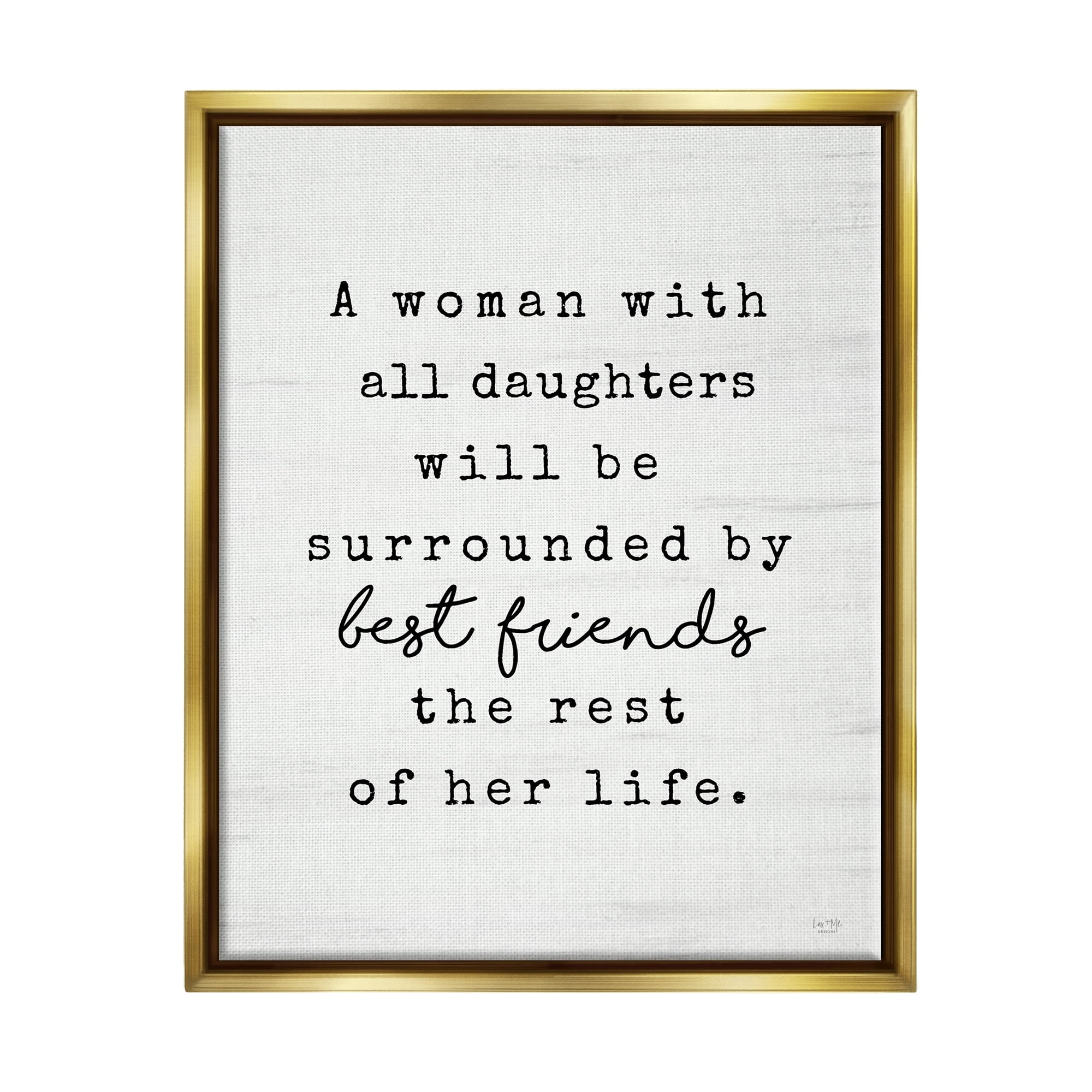 Stupell Industries Woman With All Daughters Loving Family Quote Graphic ...