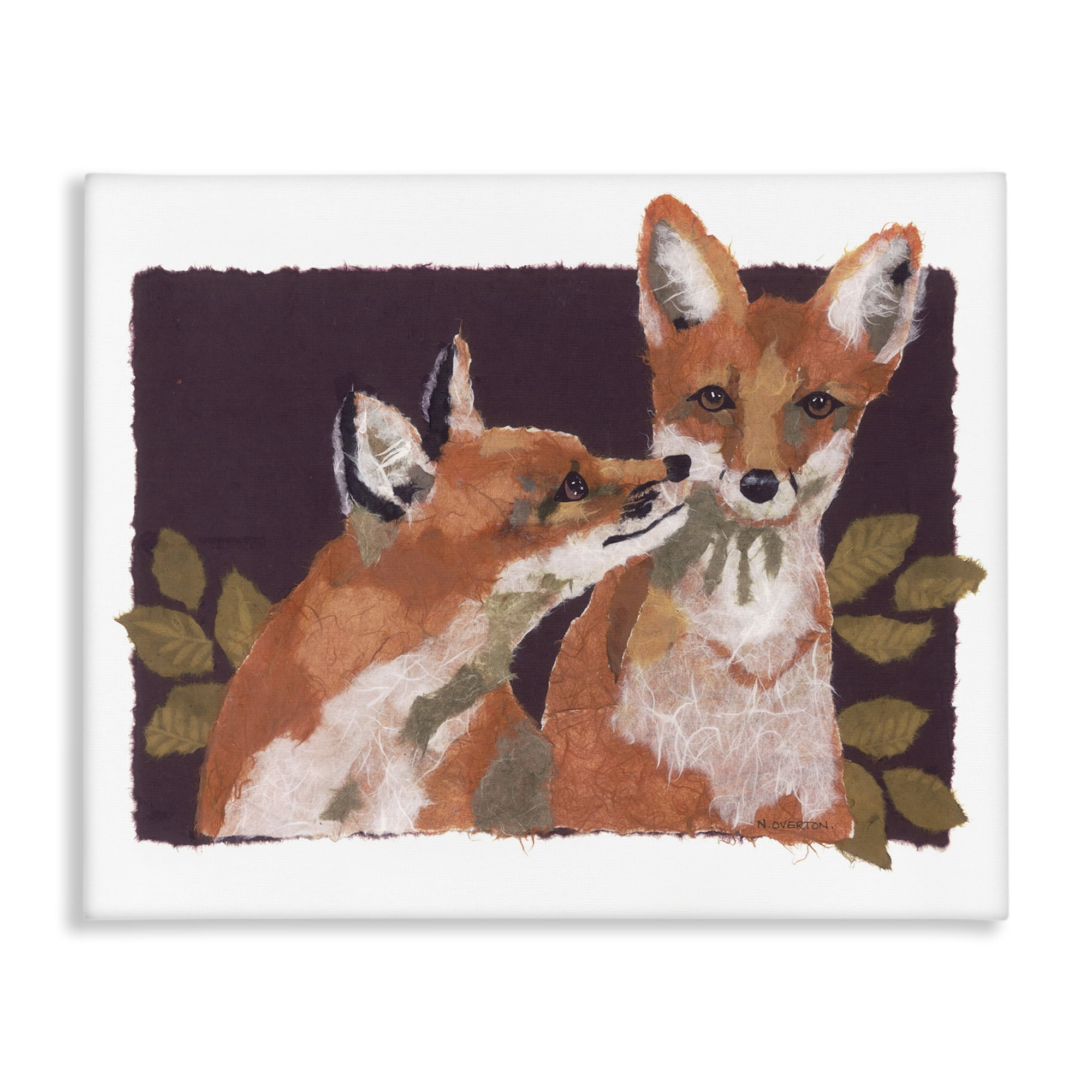Stupell Industries Woodland Foxes & Leaves Animals & Insects Painting ...