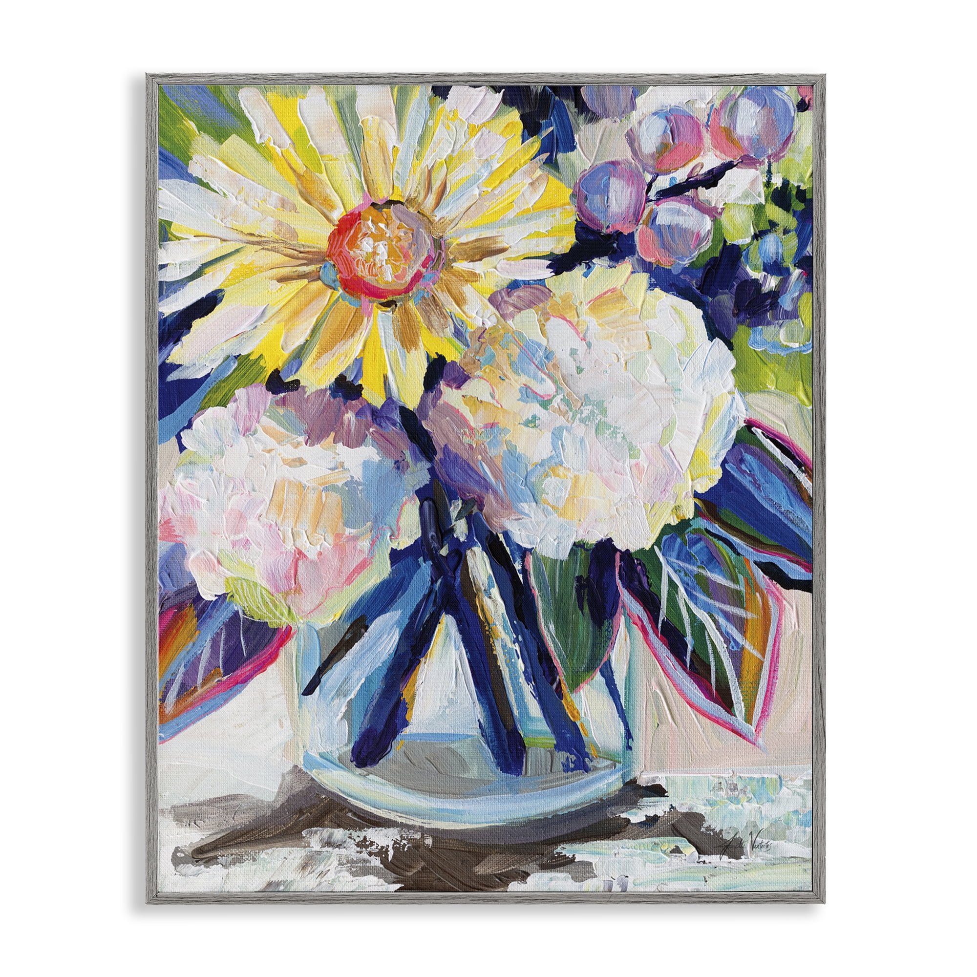 Stupell Industries Yearning Mixed Bouquet Plants & Flowers Painting ...