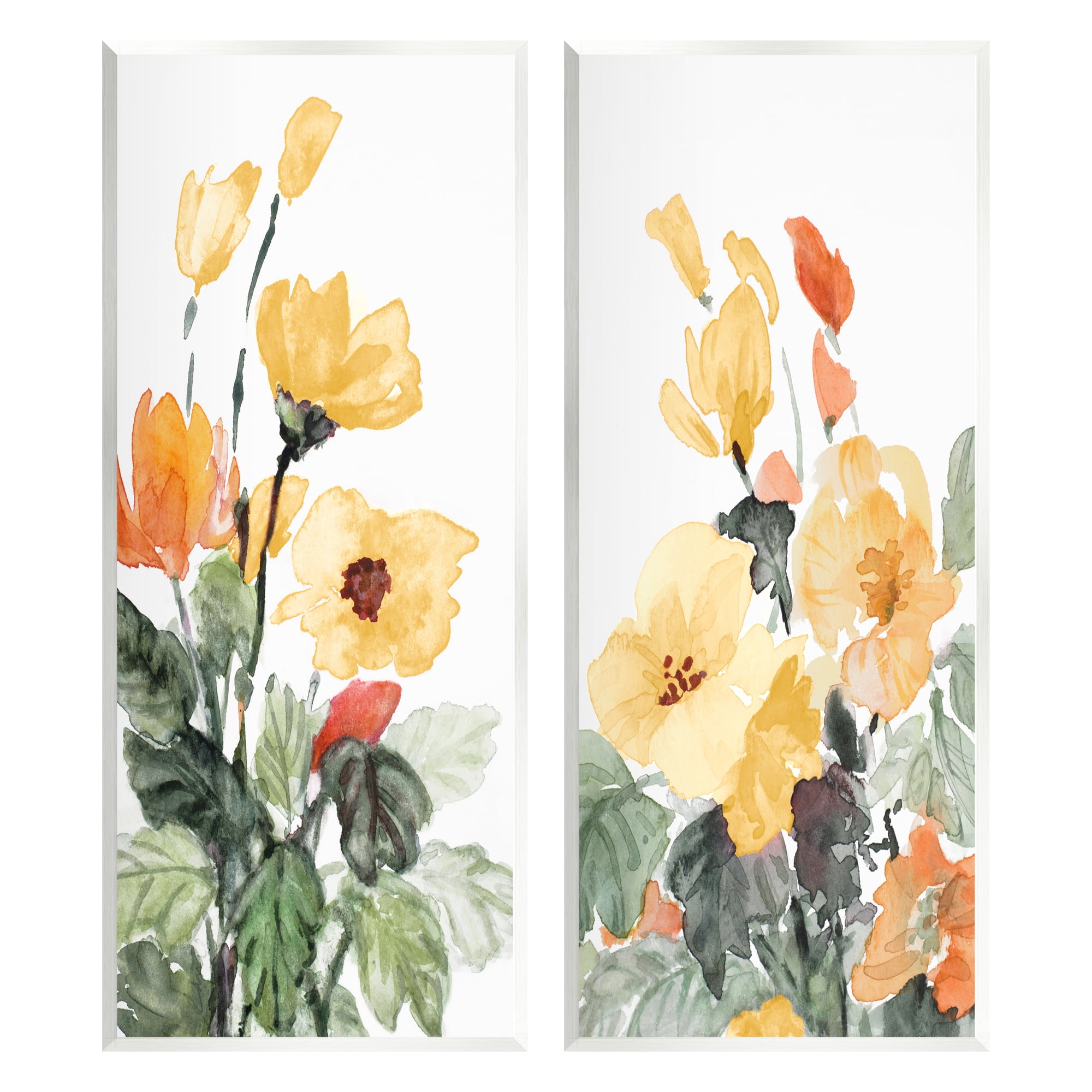 Stupell Industries Yellow Spring Flowers Botanical & Floral Painting ...