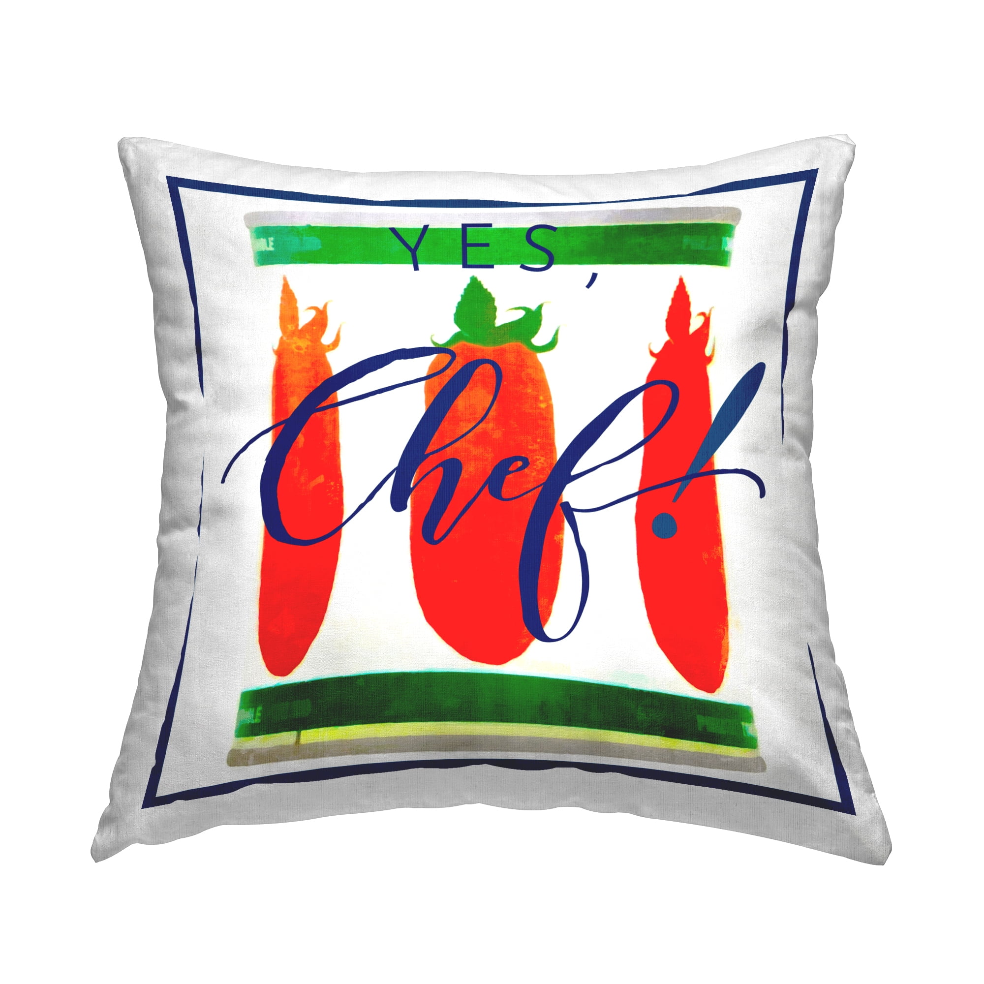 Stupell Industries Yes Chef Canned Goods Decorative Printed Throw ...