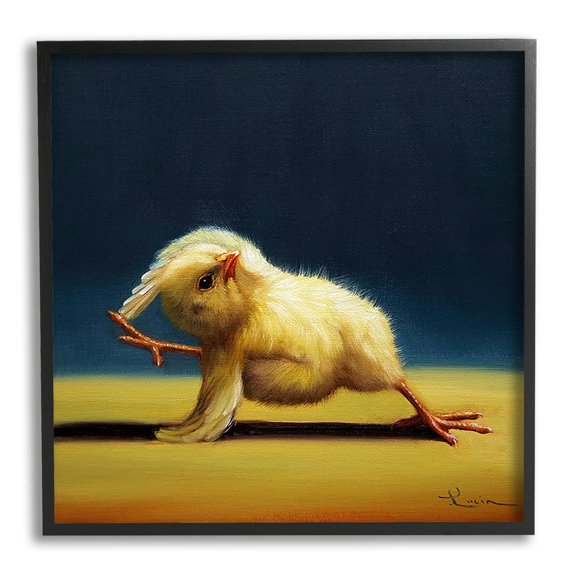 Stupell Industries Yoga Chicks Side Angle Pose Funny Animal Painting,17 ...