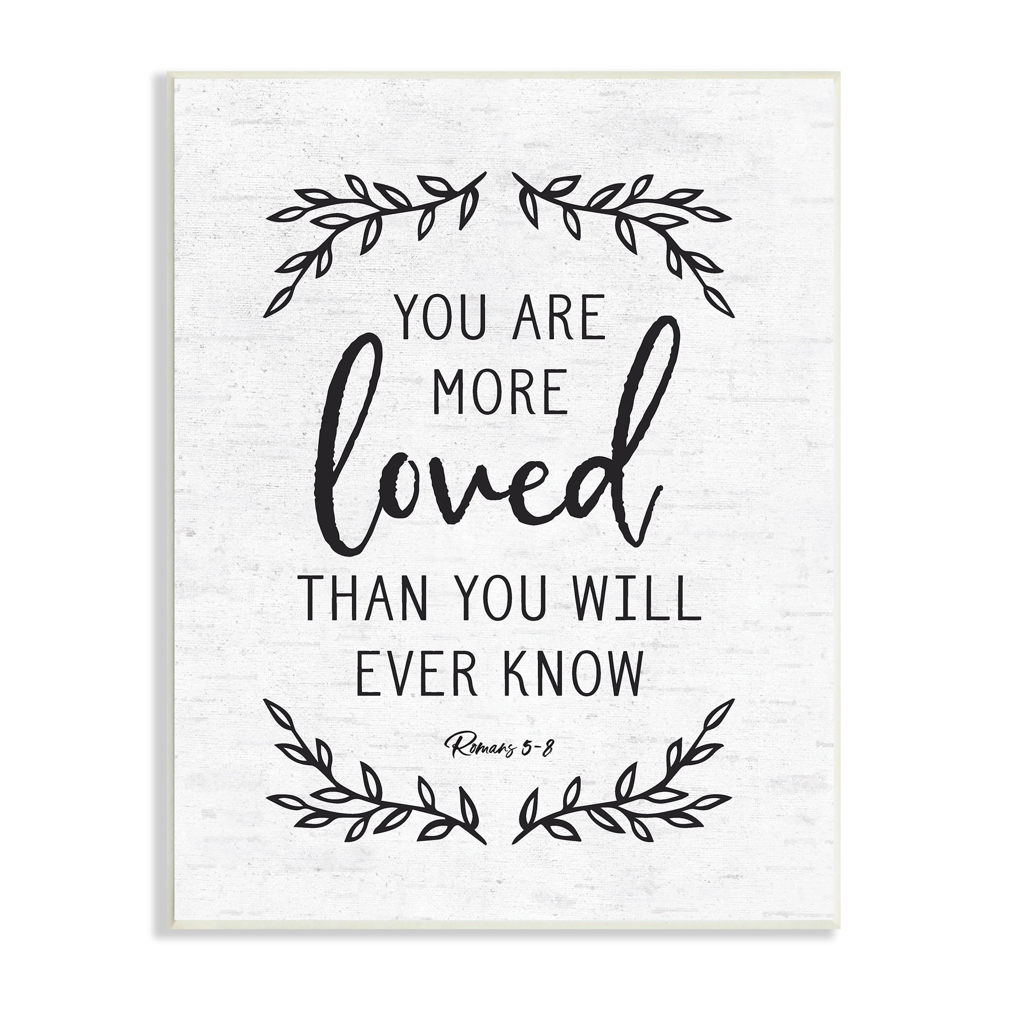 Stupell Industries You Are Loved Bible Verse Scripture Religious Quote ...