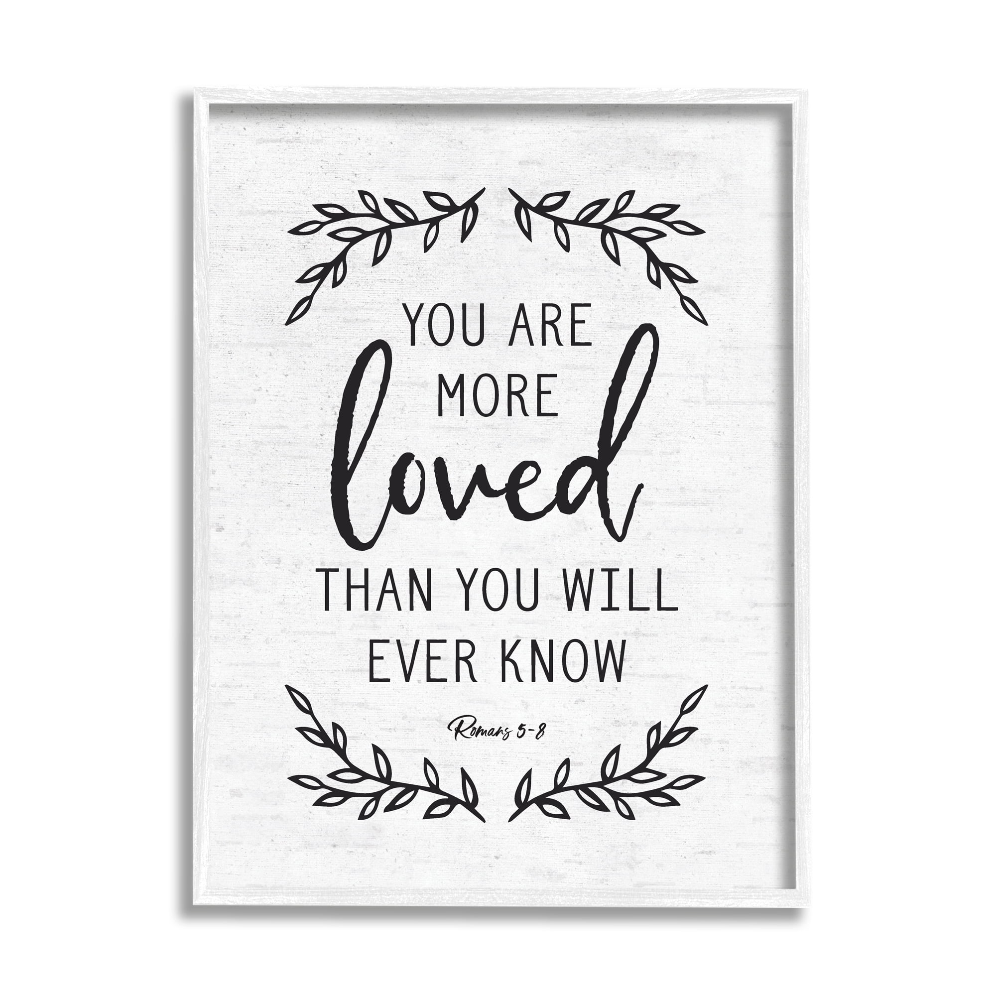 Free Shipping! Stupell Industries You Are Loved Bible Verse White ...
