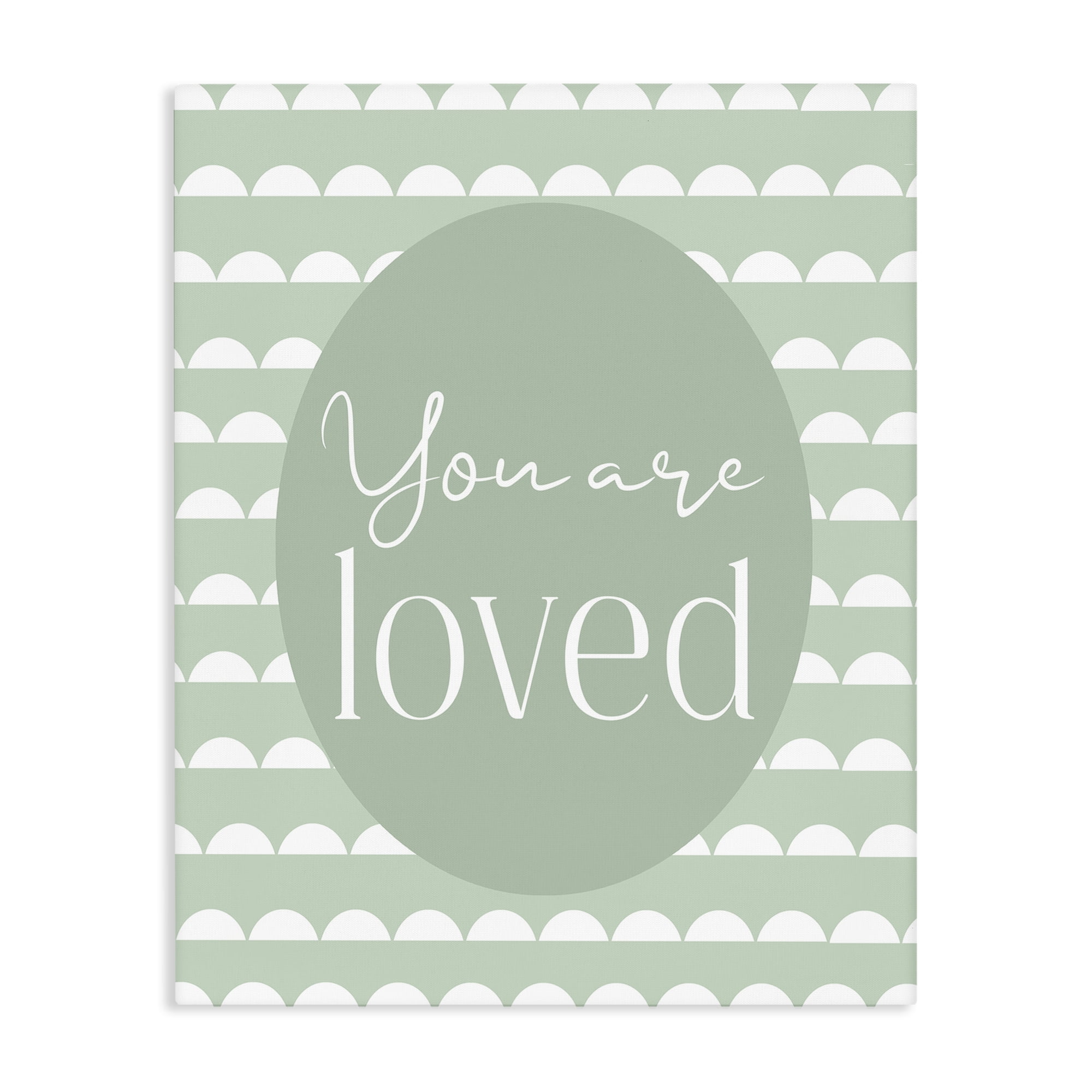 Stupell Industries You Are Loved Light Green Canvas Wall Art, design by ...