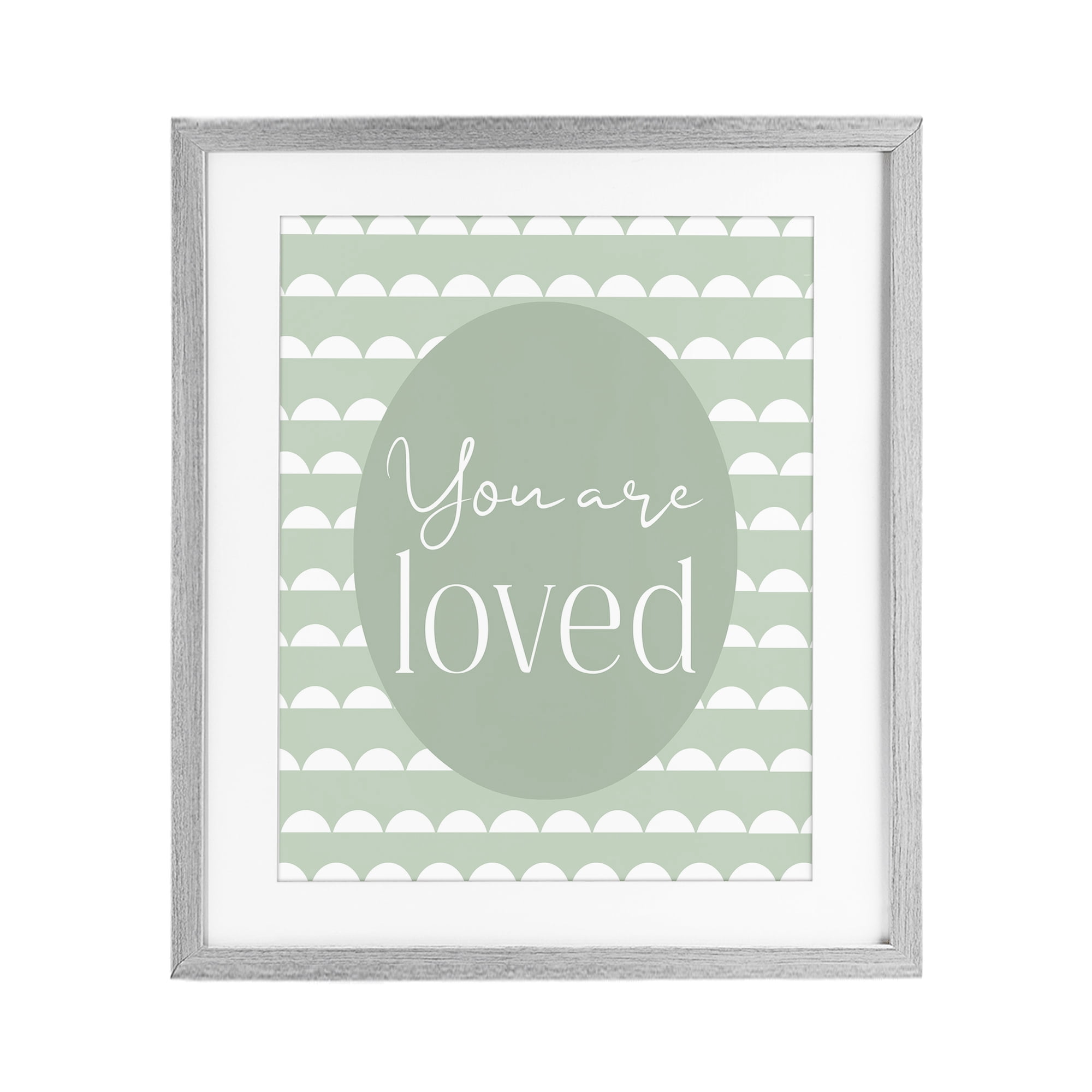 Stupell Industries You Are Loved Light Green Gray Framed Print Under ...