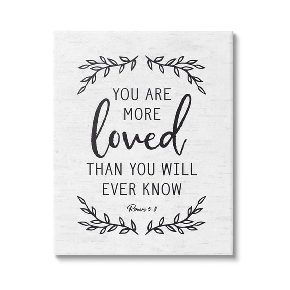 Free Shipping! Stupell Industries You Are Loved Bible Verse Canvas Art ...