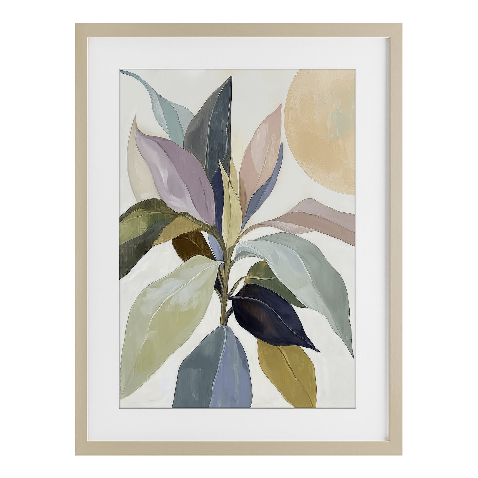 Stupell Industries You & The Moon Leaves Birch Framed Print Under Glass ...