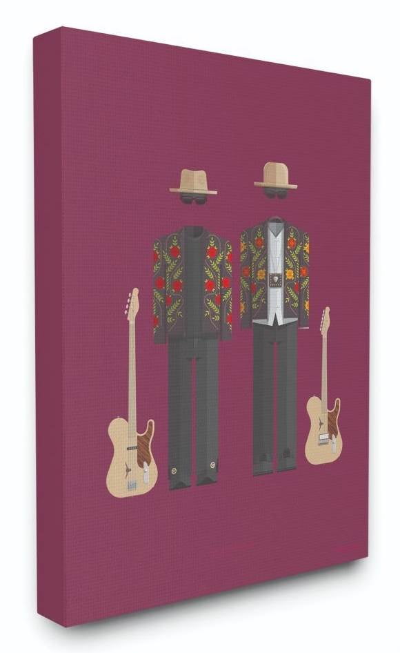 Stupell Industries ZZTop Famous People Characters Fashion Design Canvas Wall Art by Fred Birchal ...