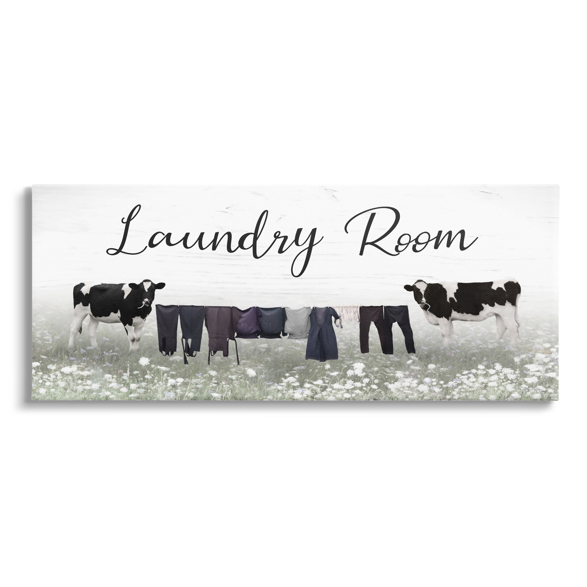Stupell Laundry Room Cows Painting Canvas Print - Walmart.com