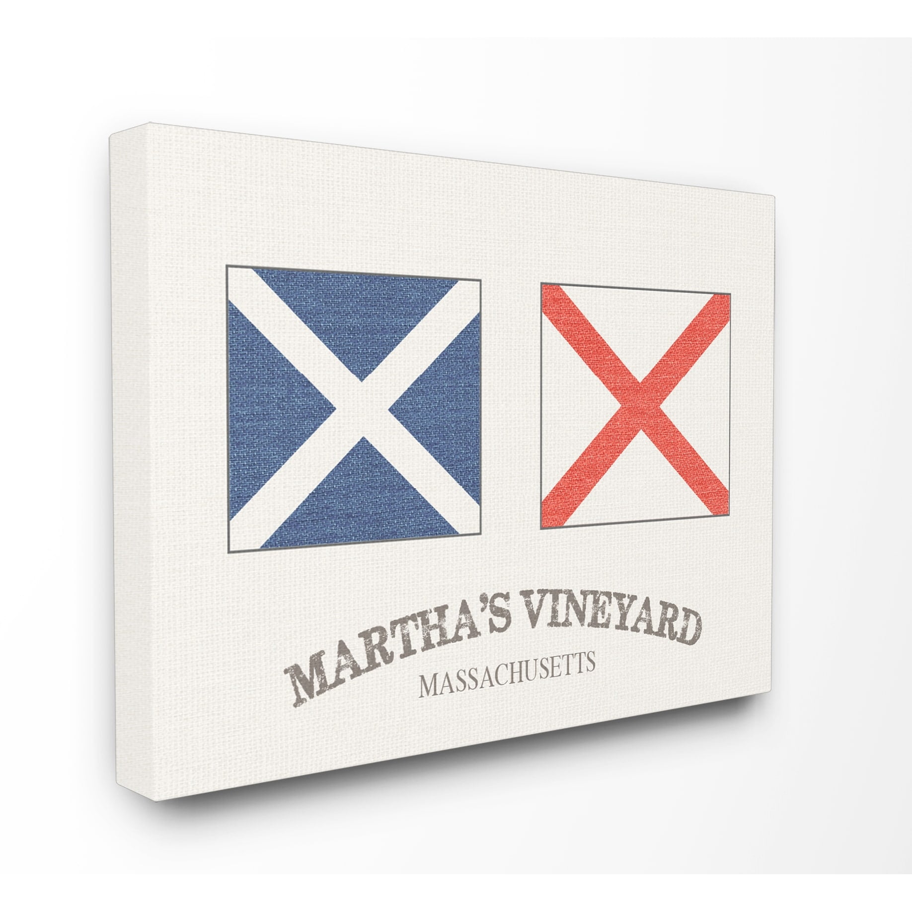 Stupell Martha's Vineyard Nautical Flags Stretched Canvas Wall Art 24 x ...