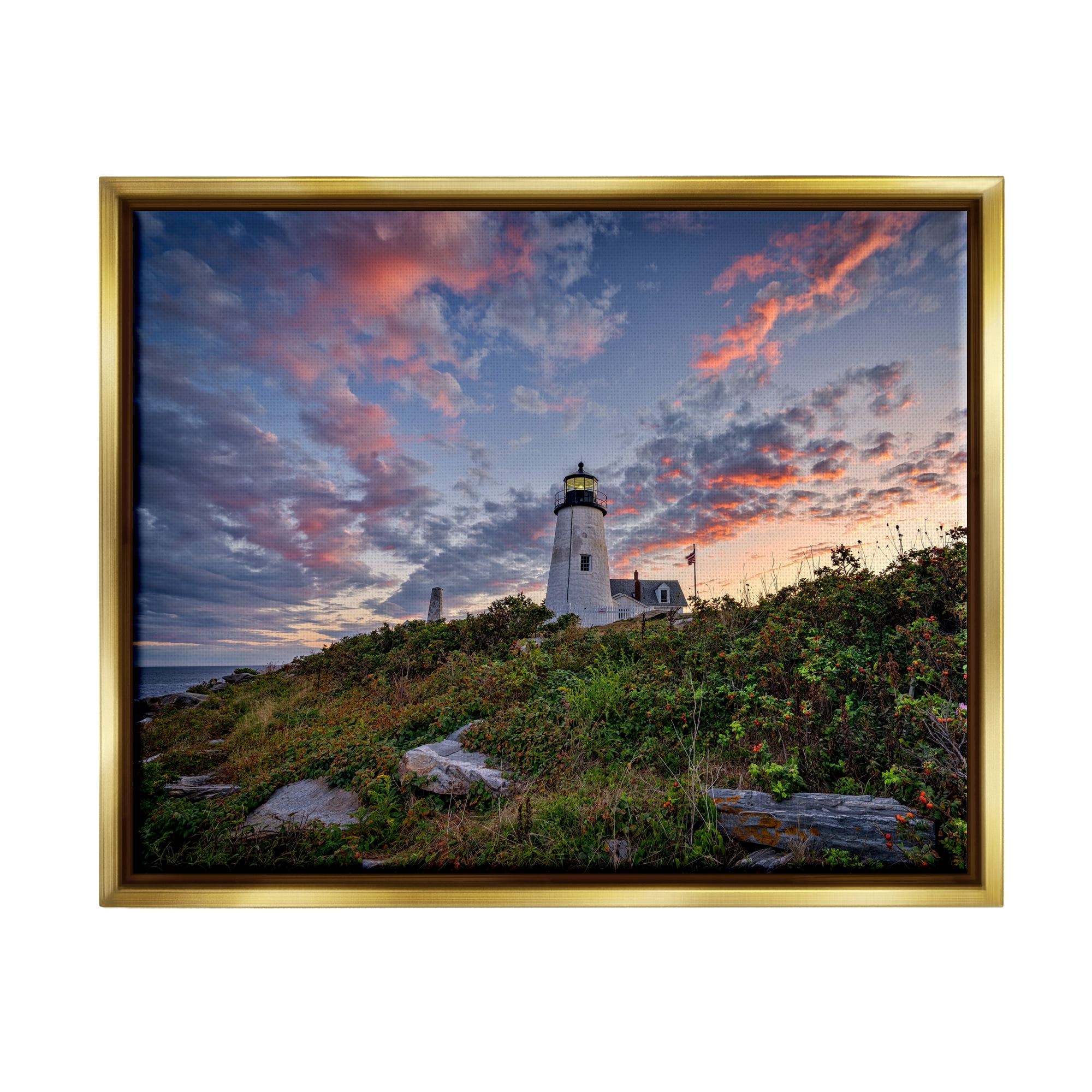 Stupell Nautical Lighthouse Pink Clouds Landscape Landscape Photography ...