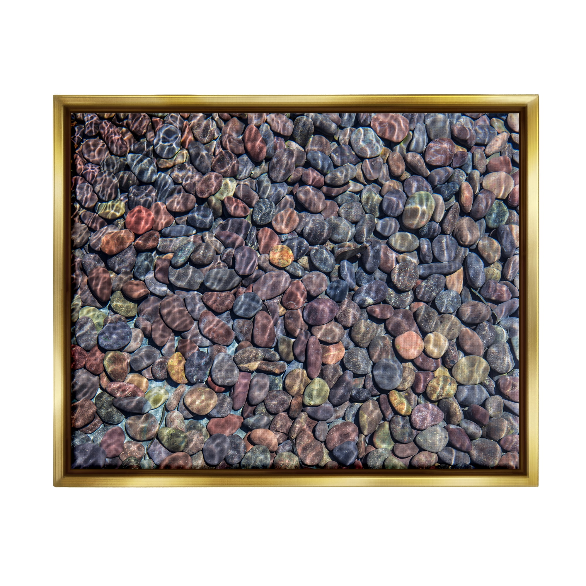 Stupell Ocean Ripples Underwater Pebbles Landscape Photography Gold ...