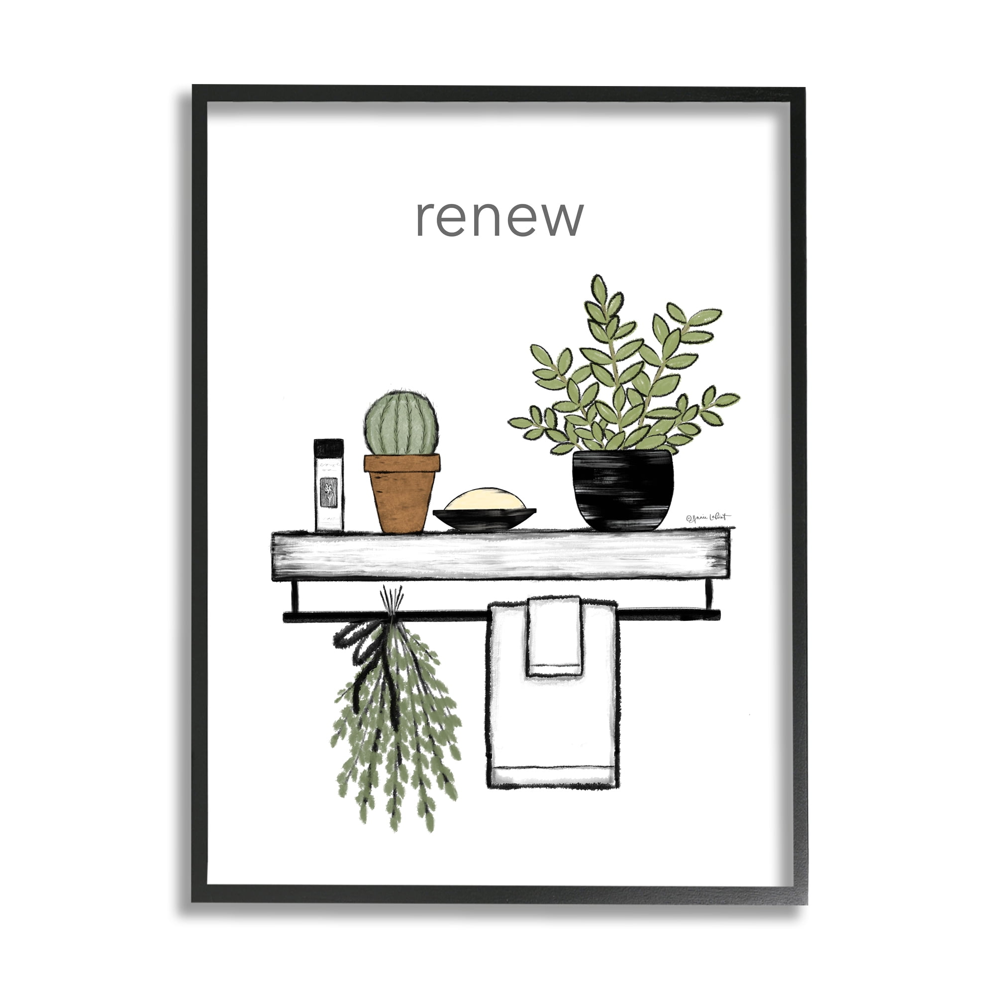 Stupell Botanical Spa Plants Typography Painting - Walmart.com