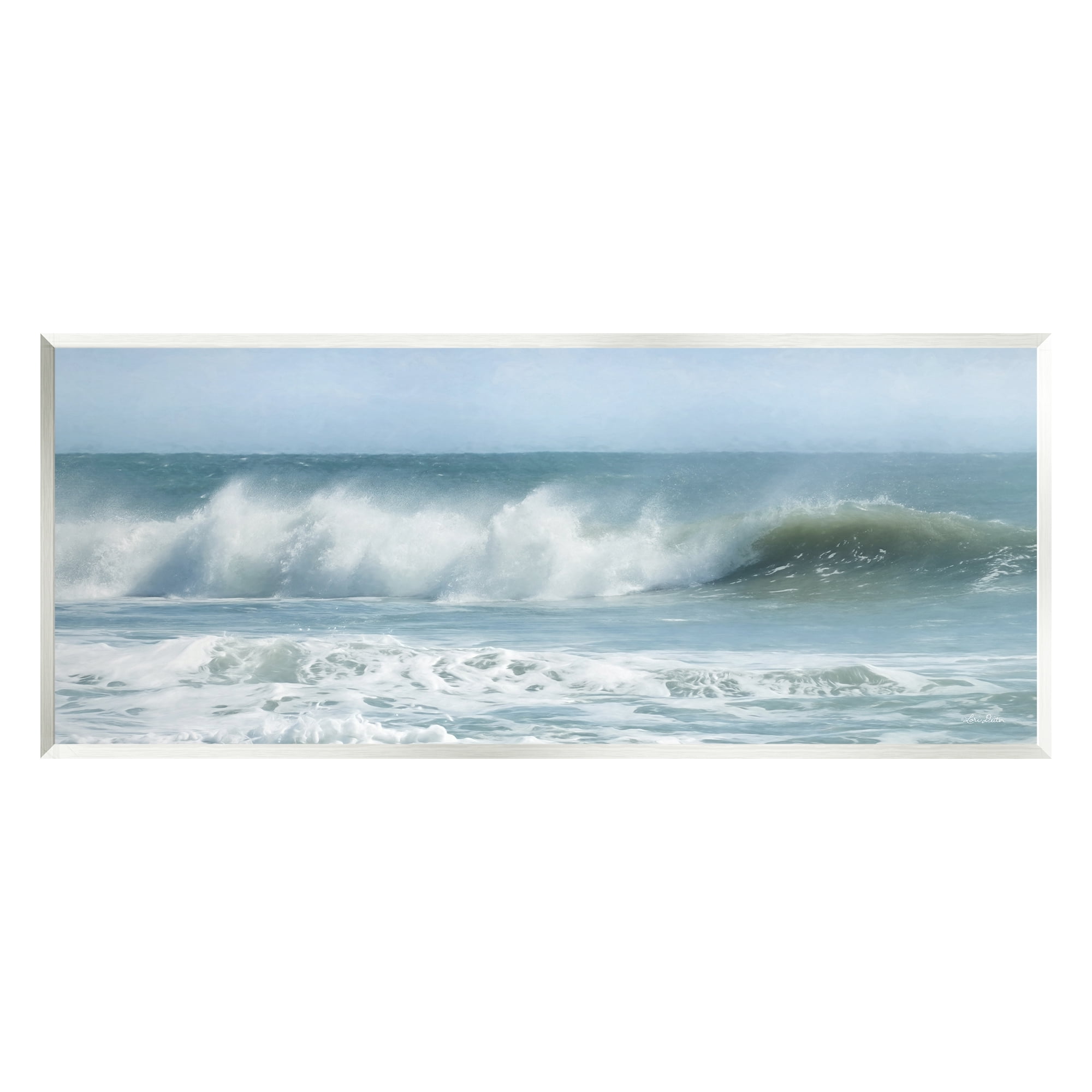 Stupell Rolling Sea Waves Ocean Landscape Photography Wall Plaque ...