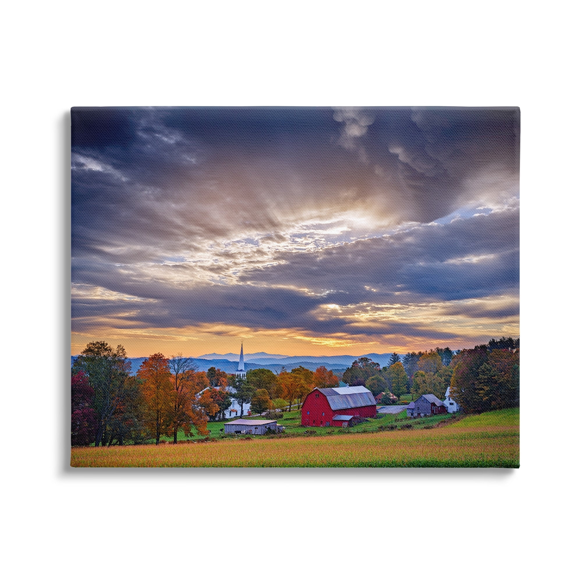 Stupell Rural Farm Pasture Sun Rays Landscape Photography Gallery ...
