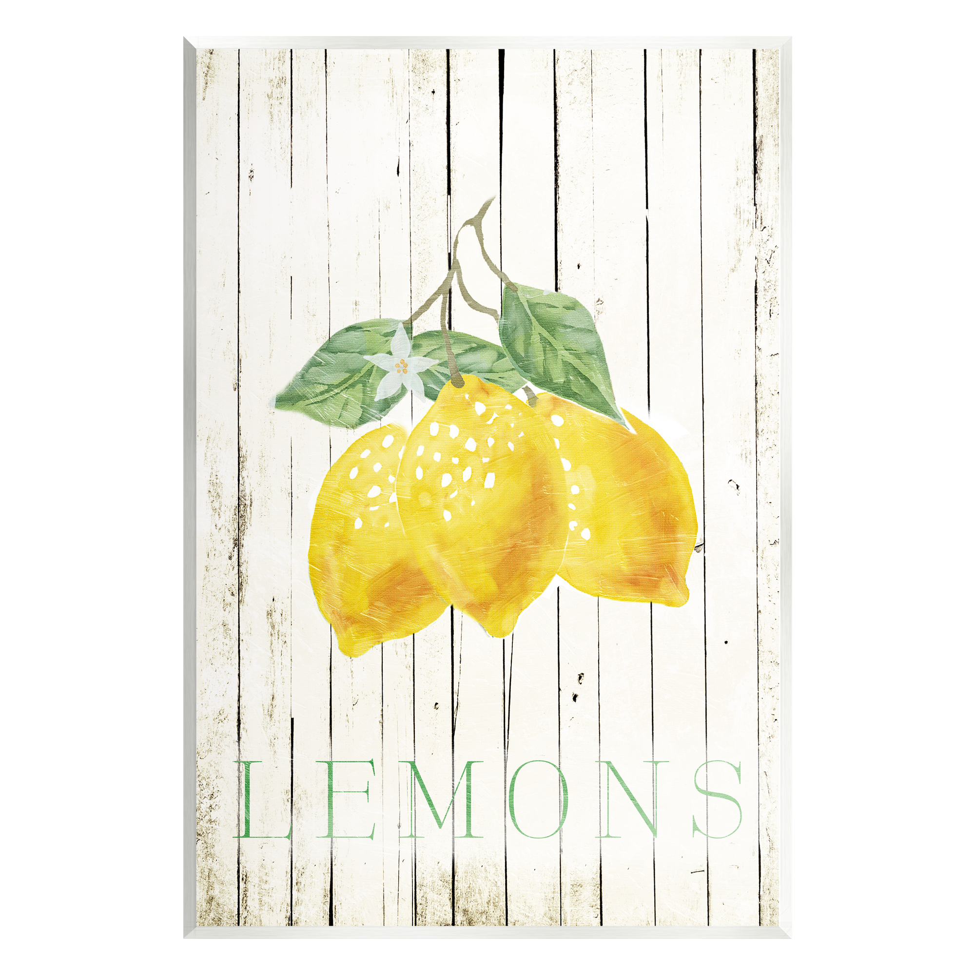 Stupell Rustic Lemons Country Patterned Food & Beverage Painting Wall ...