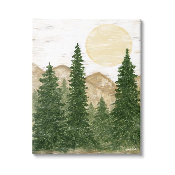 Free Shipping! Stupell Industries Rustic Mountain Sun Forest Trees ...