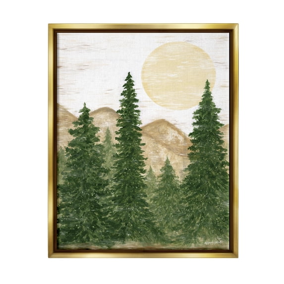 Free Shipping! Stupell Industries Rustic Mountain Sun Forest Canvas Art ...